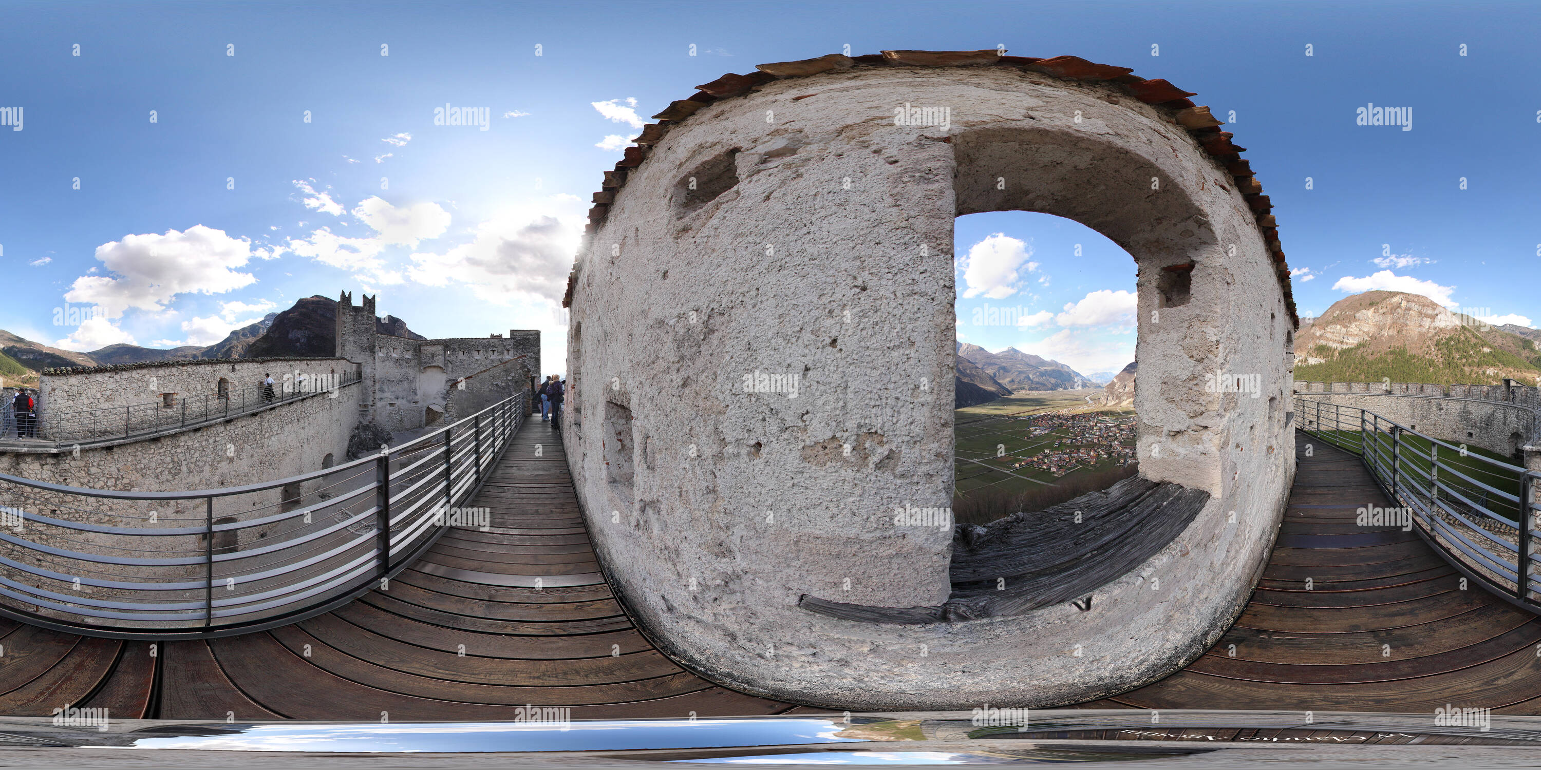 360° view of Beseno Castle - Walkway - Alamy