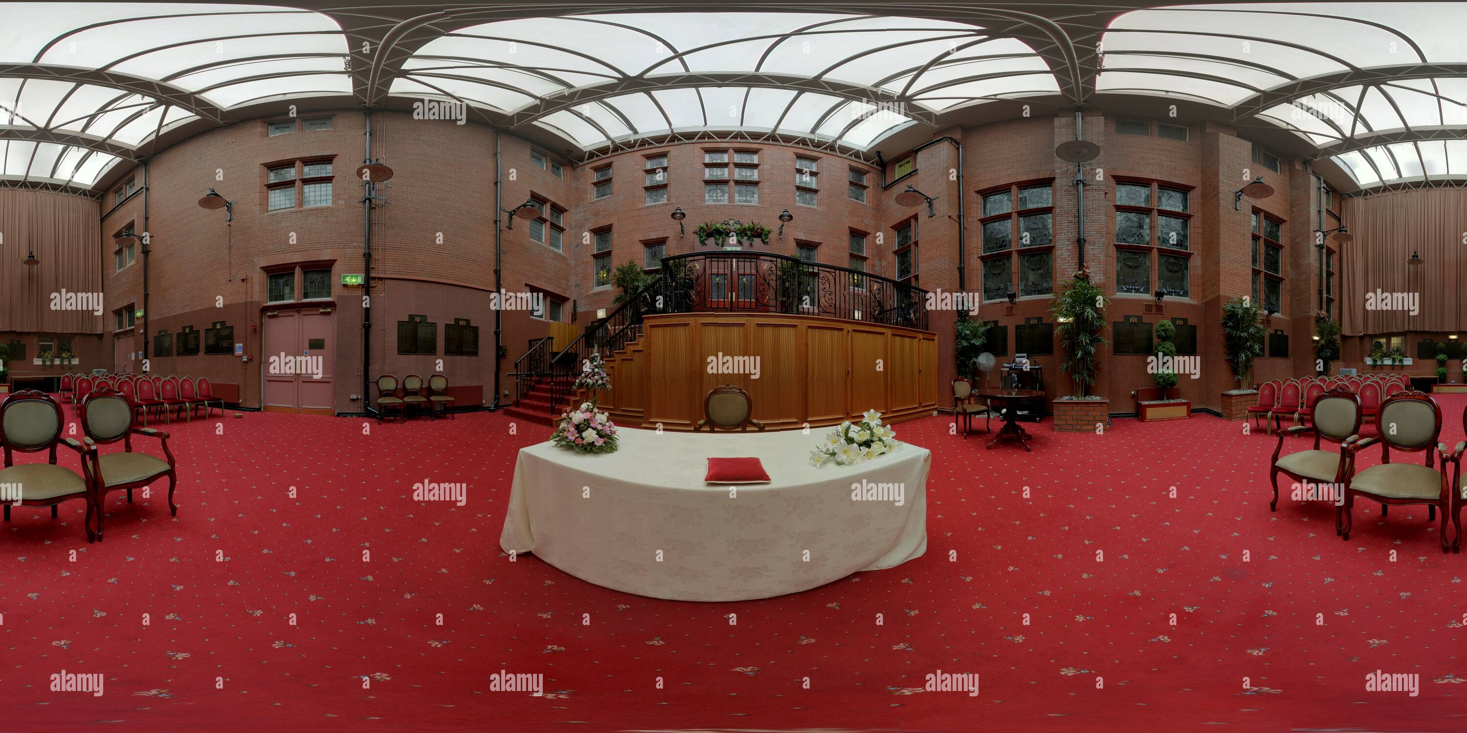 360° view of Wigan Town Hall Atrium - Alamy