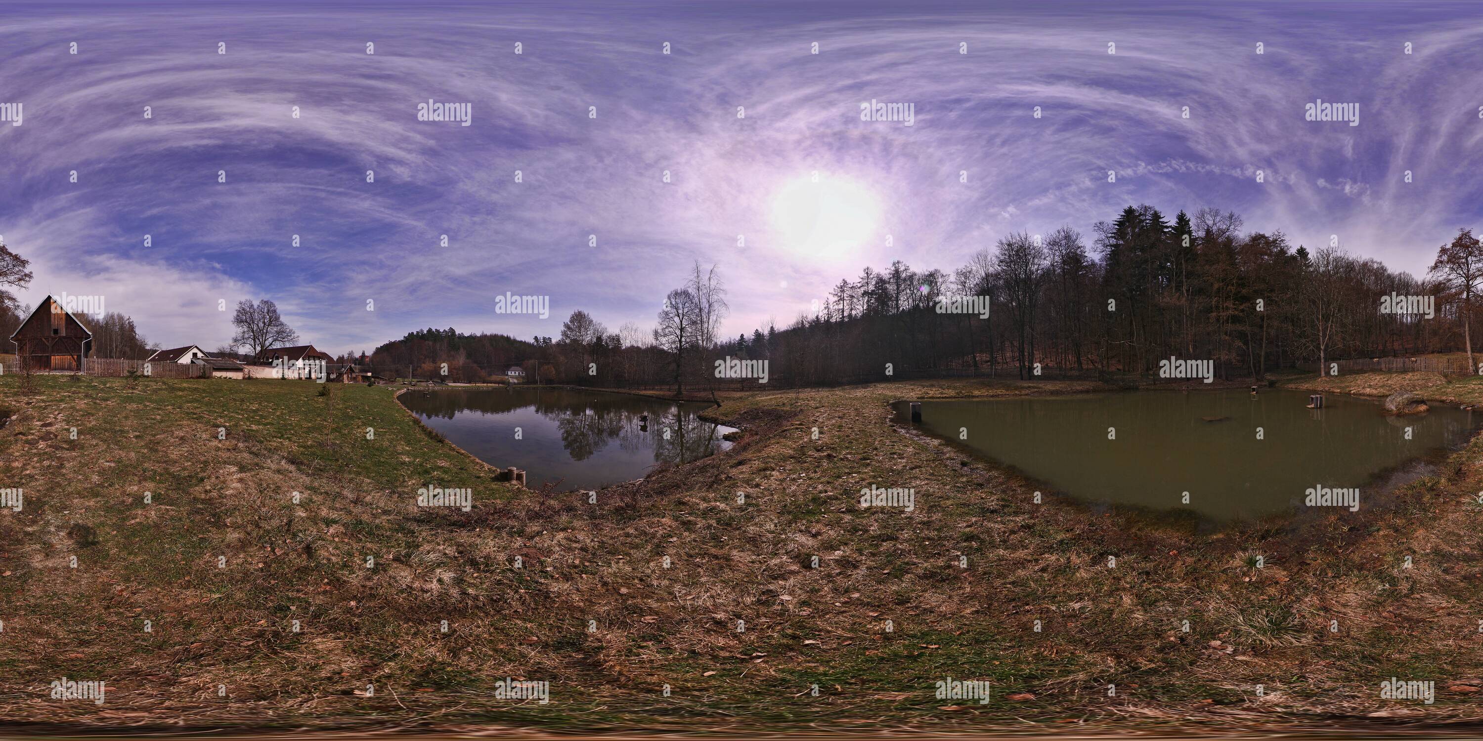 360° view of Jevany Store Ponds - Alamy