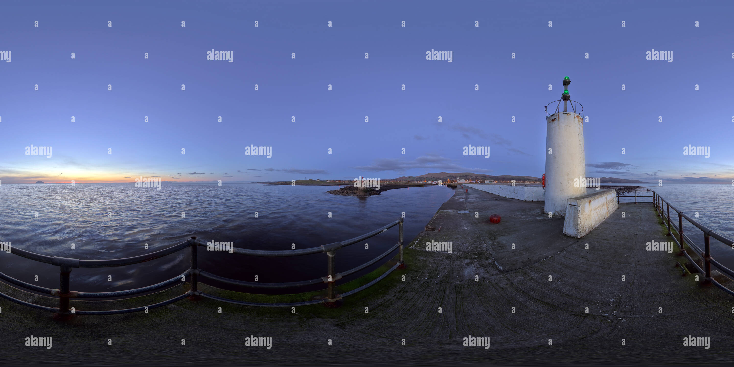 360° view of Girvan Harbour Entrance - Alamy
