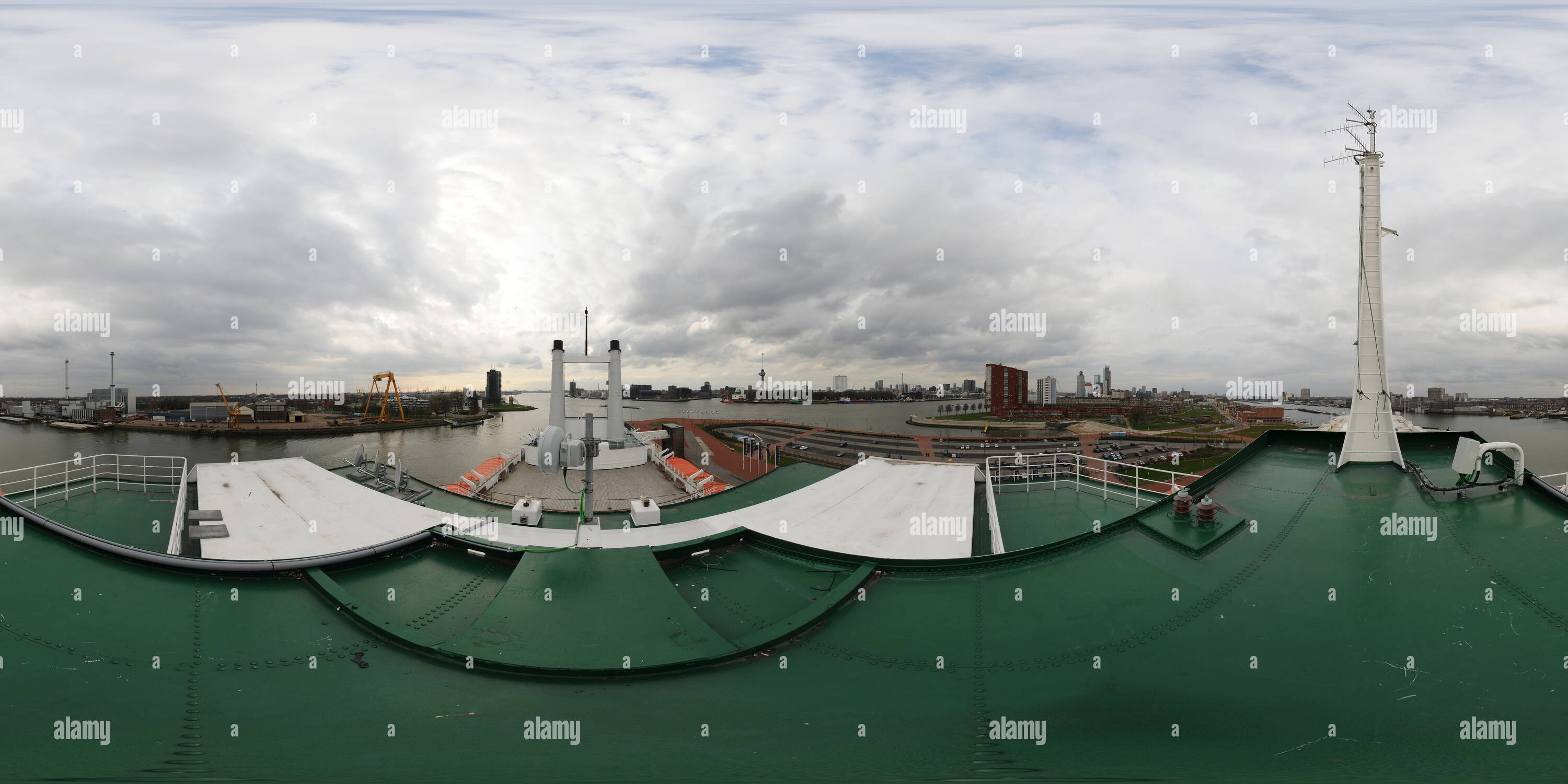 360° view of SS Rotterdam top deck - Alamy