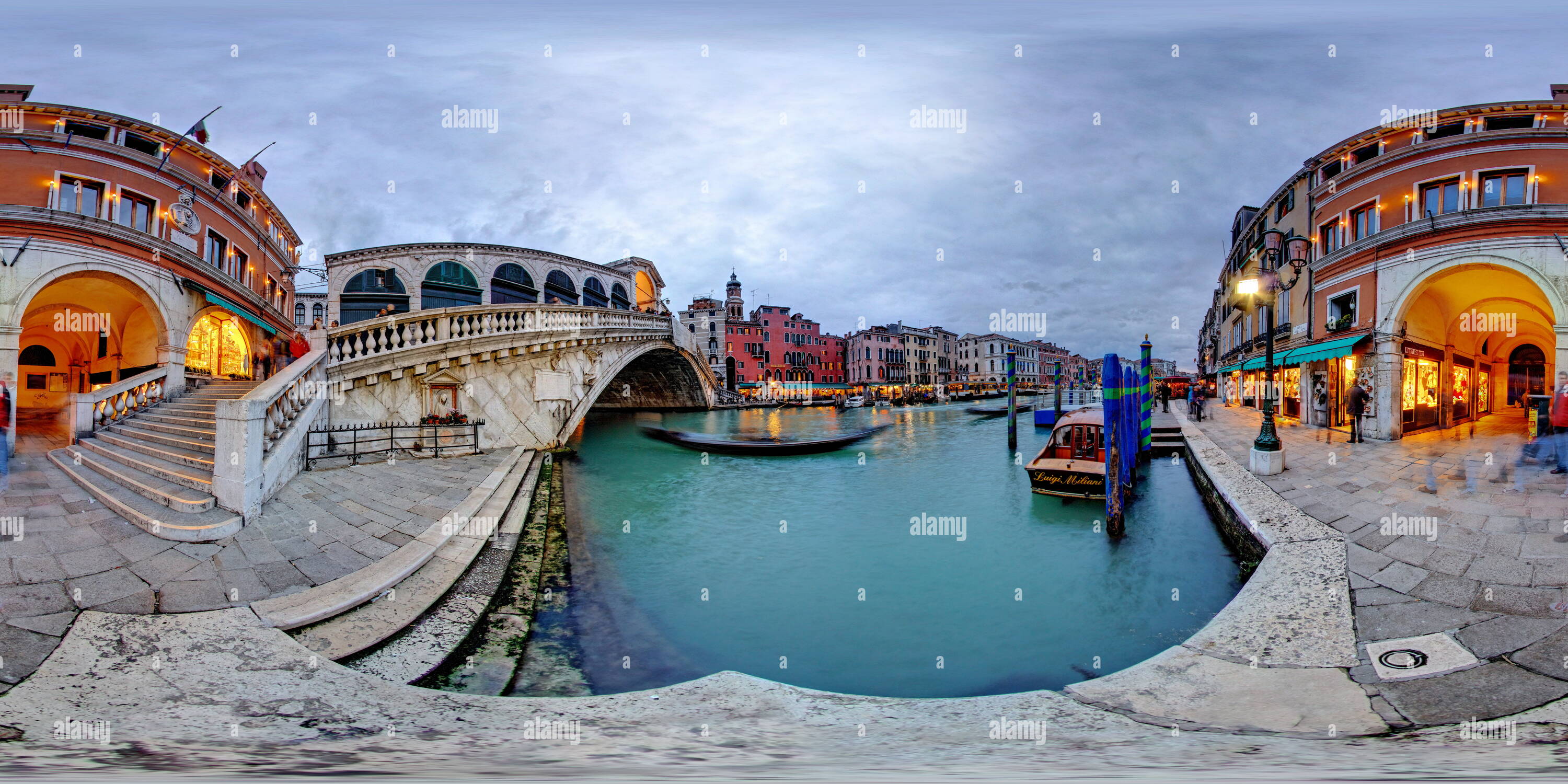 360° view of Venice - Rialto-Bridge - Alamy