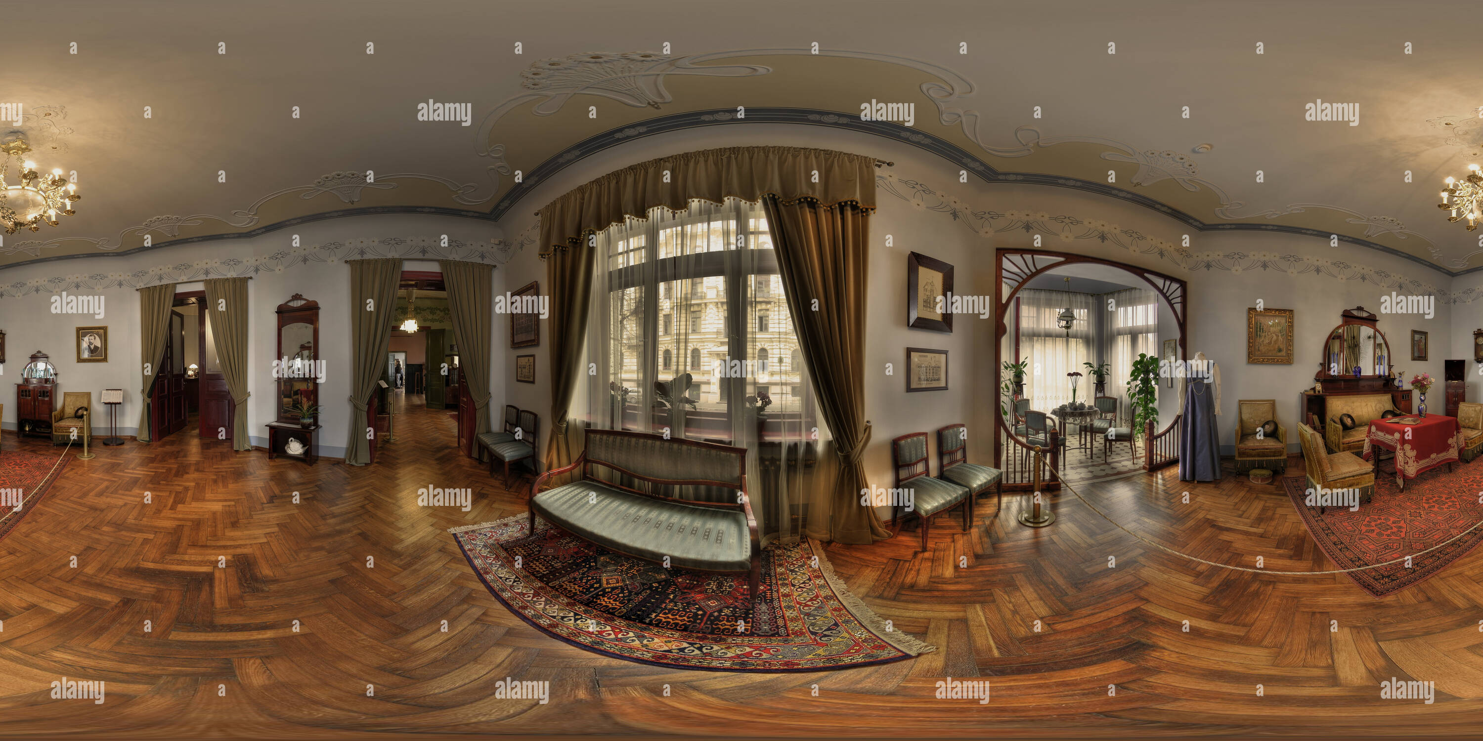 360° view of Riga Art Nouveau Museum-Sitting room - Alamy