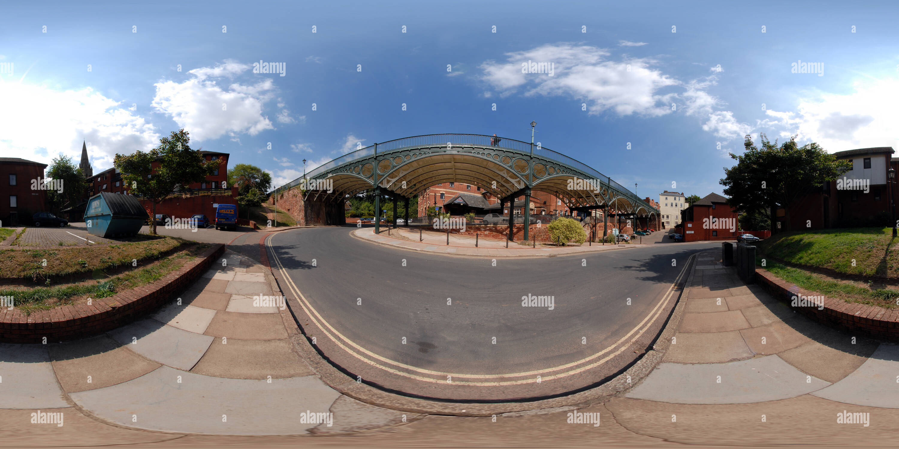 360° view of Exeter Iron Bridge - Alamy