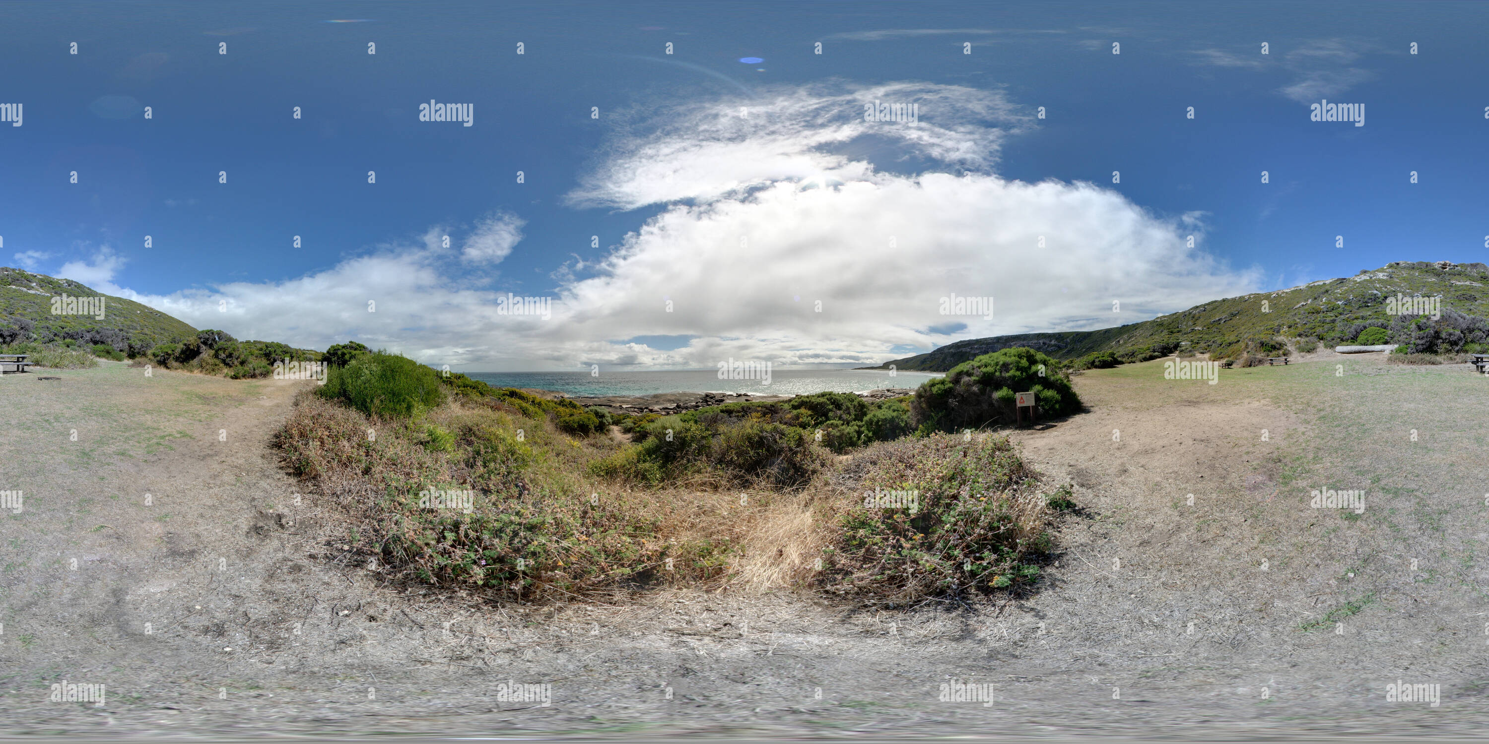 360° view of Panorama of Beach at Contos Spring 1 - Alamy