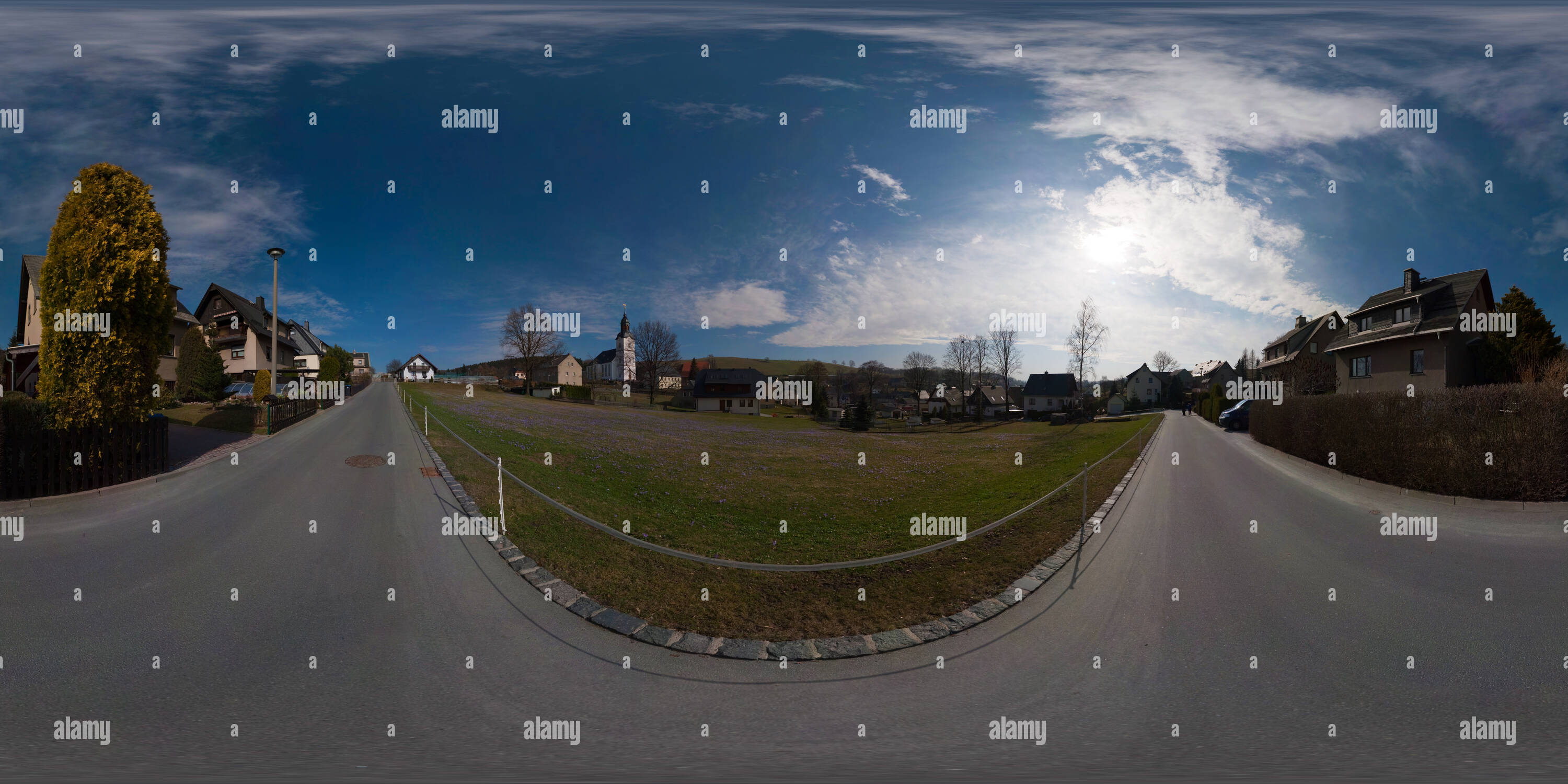 360° view of Crocus Meadows of Drebach - Alamy