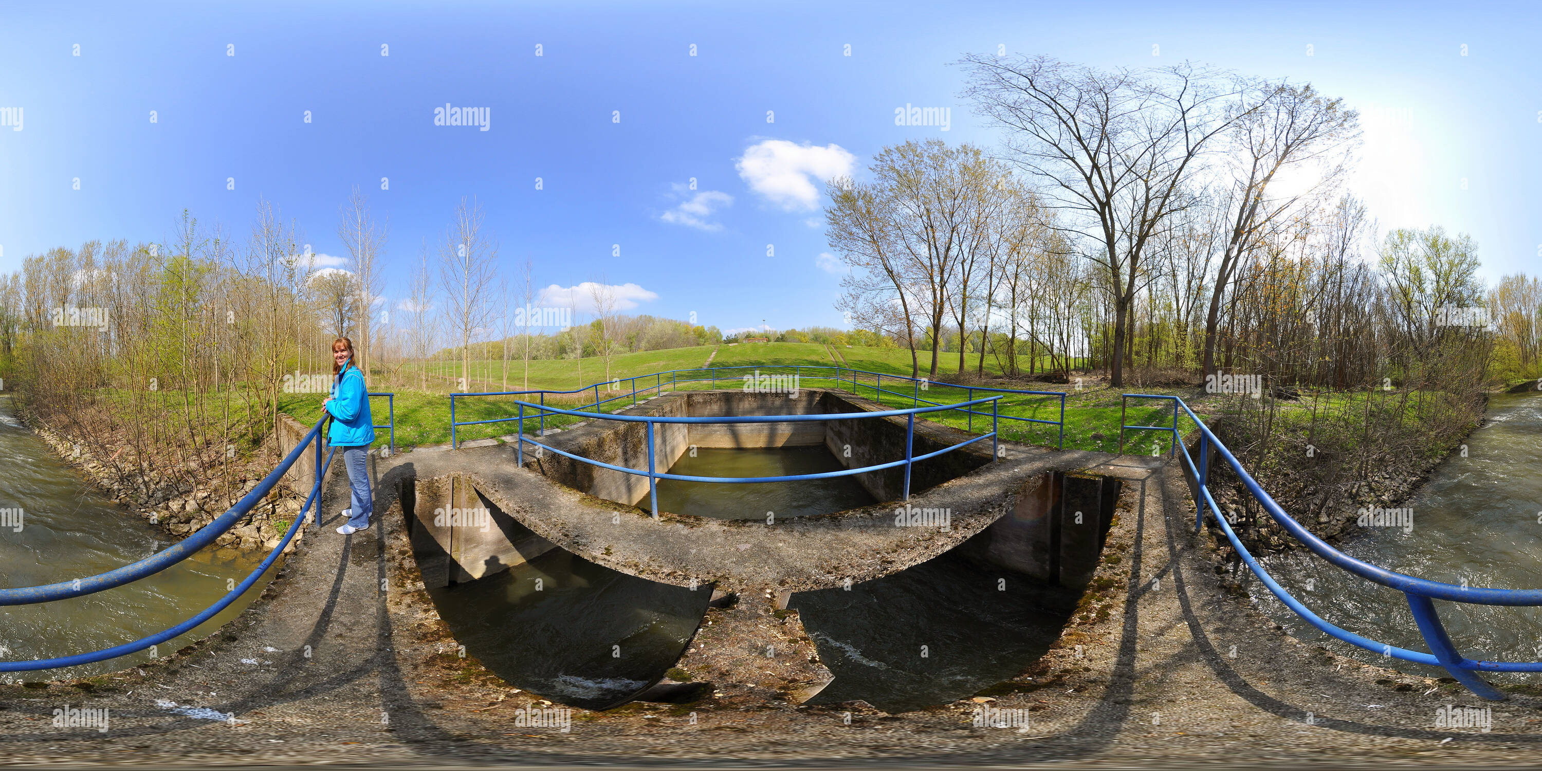 360° view of crpna stanica Plavna, izlivna gradjevina - Alamy