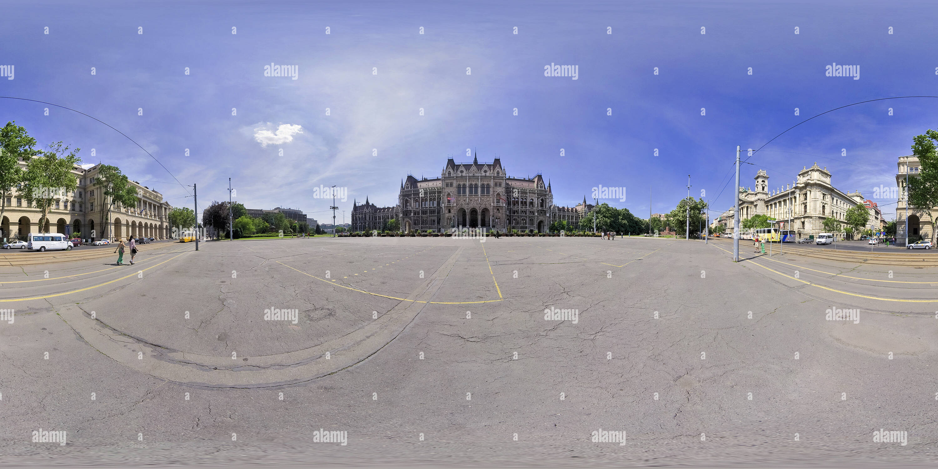 360° view of Hungarian parlament's building - Kossuth square - Alamy