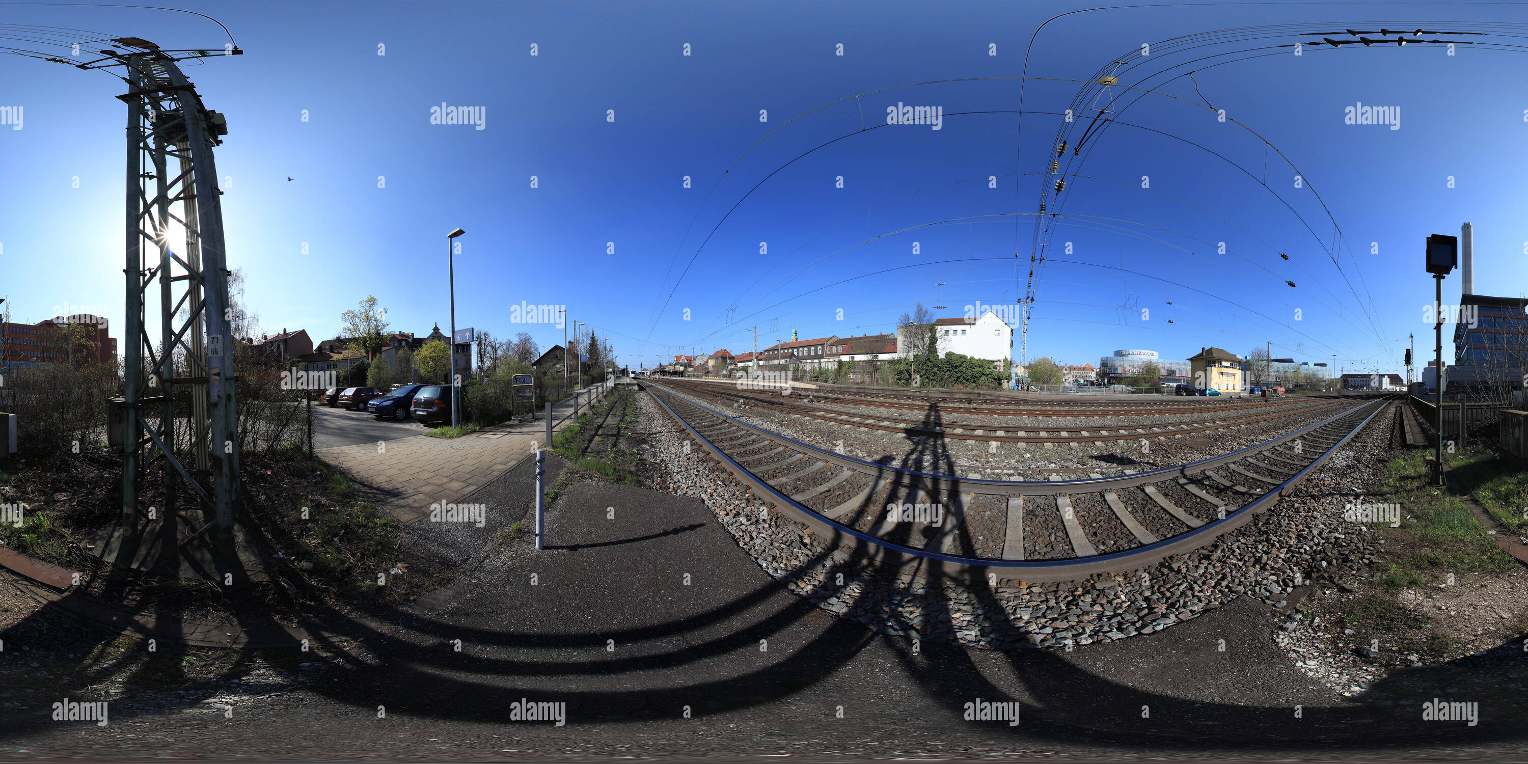 360° view of Railway station - Erlangen - Alamy