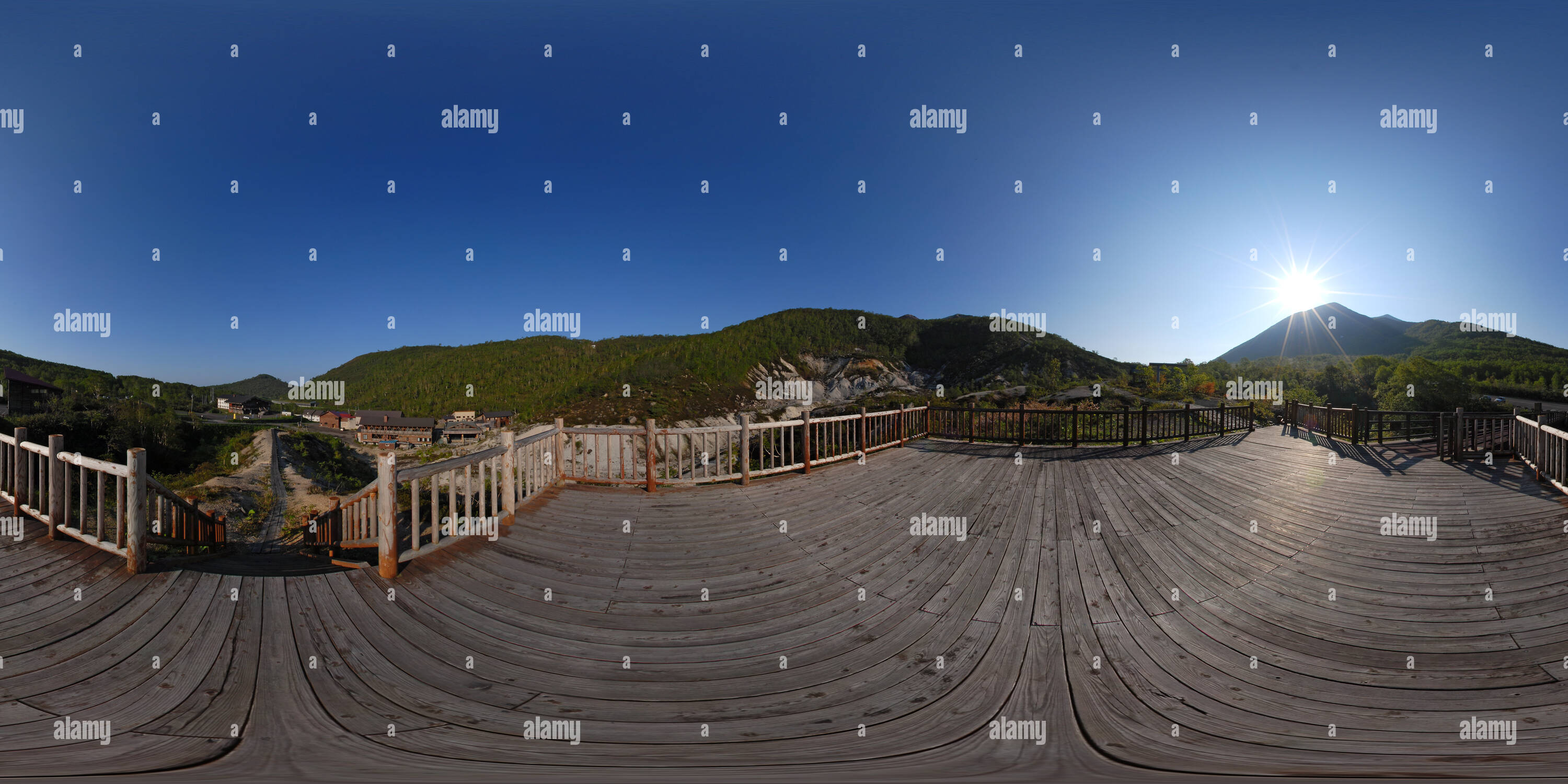 360° view of Mt Iwaonupuri, Goshiki Onsen - Alamy