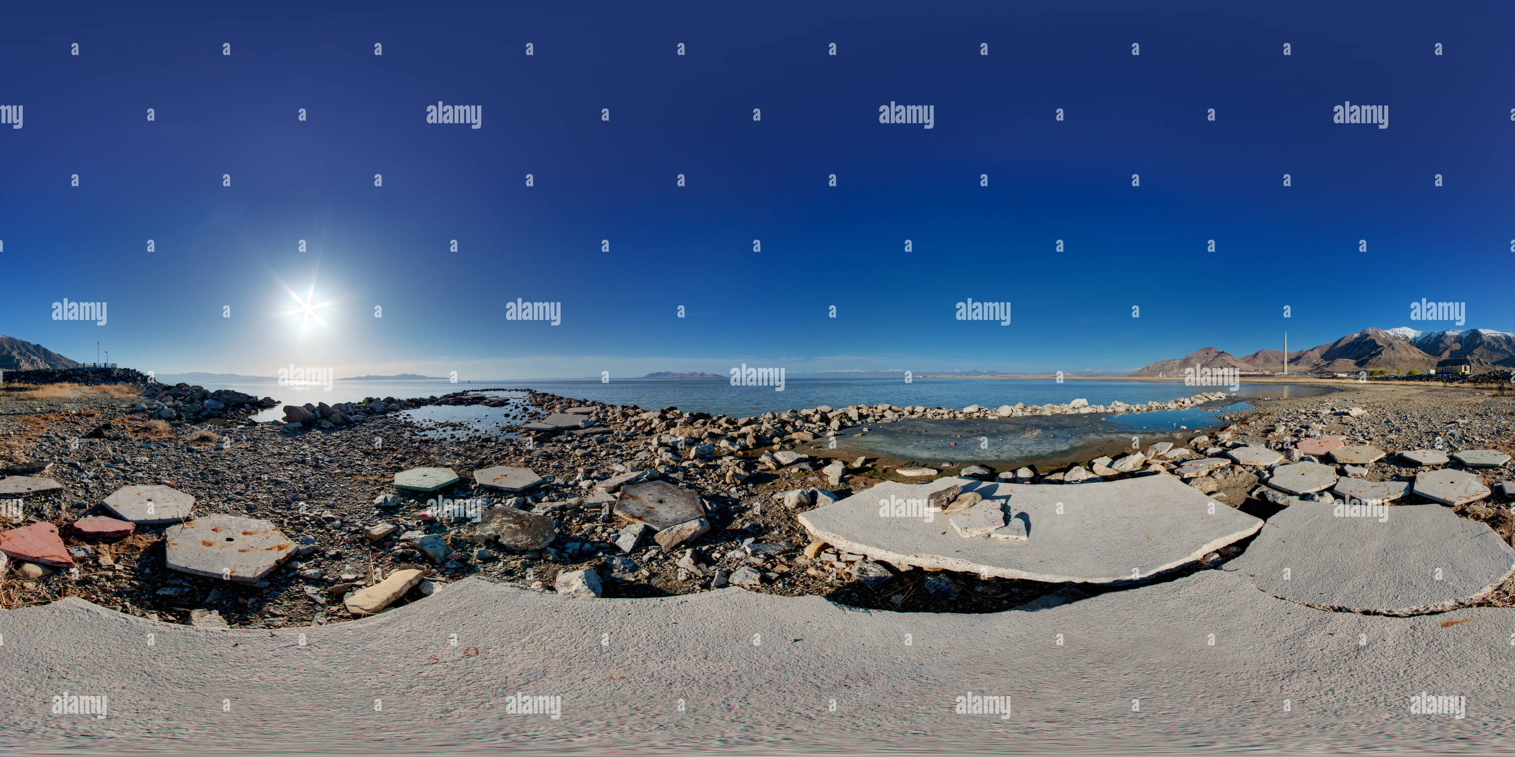 360° view of Great Salt Lake Utah - Alamy