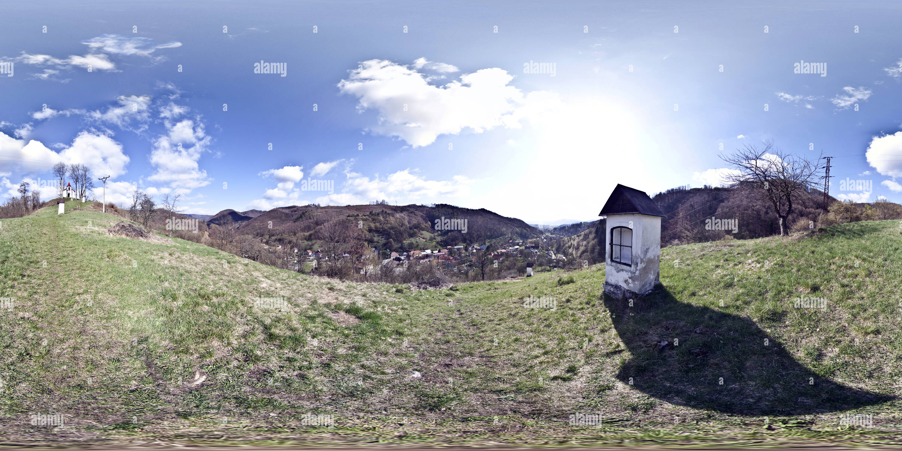 360° view of Calvary in Tajov - Tajovska kalvaria - Alamy