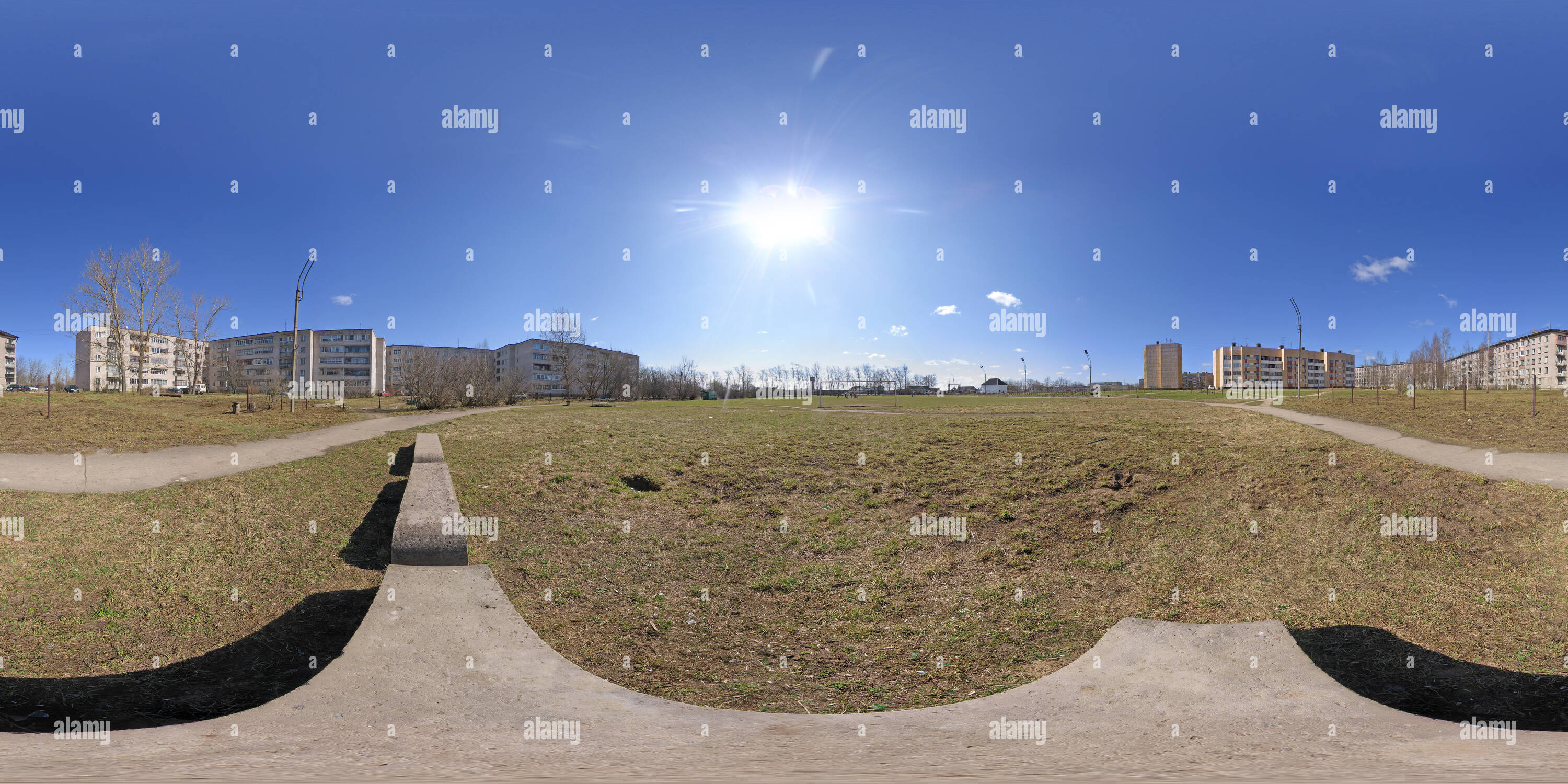 360° view of Football field - Alamy