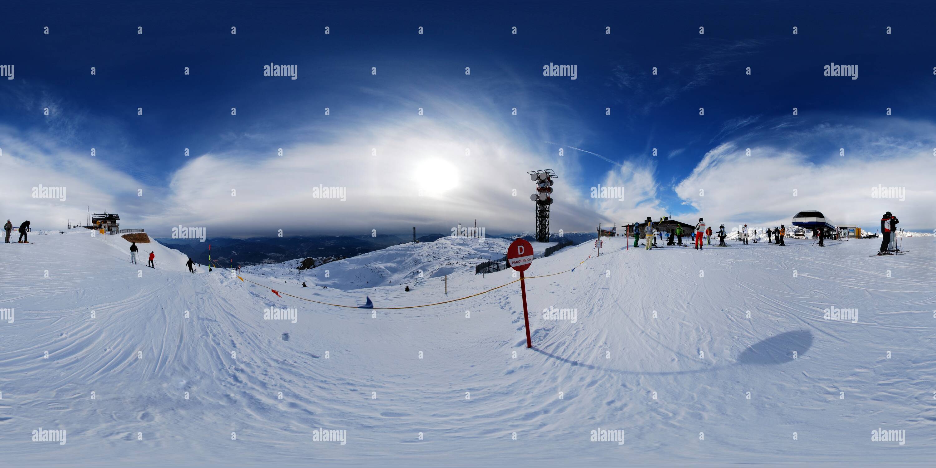 360° view of Mt Paganella, Start of Panoramica Slope - Alamy