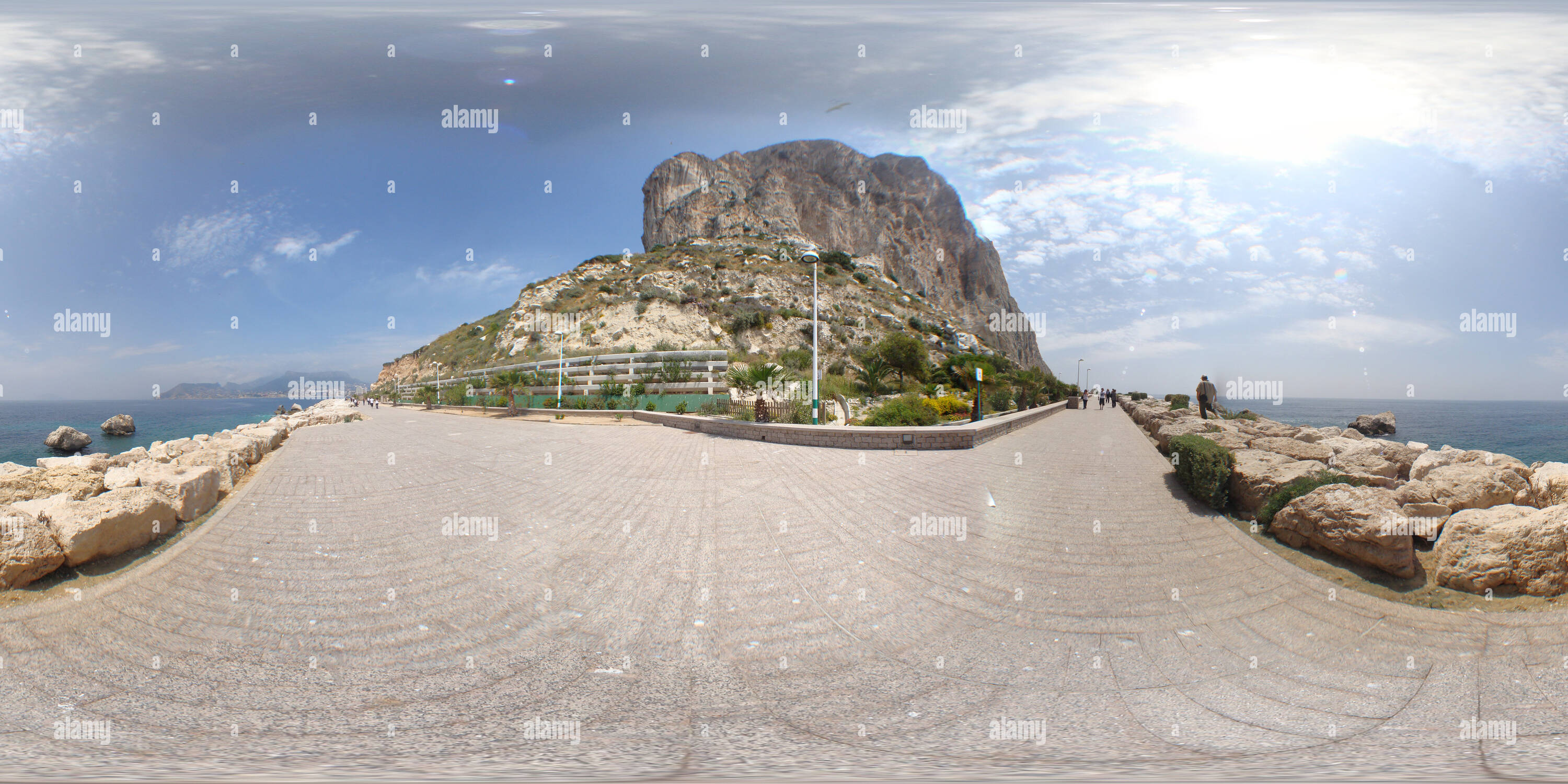 360° view of Ifach Rock www.tourvr360.tk - Alamy