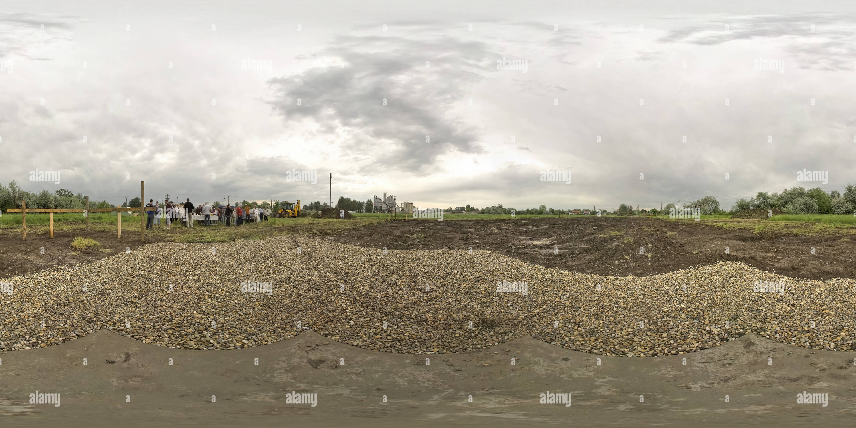 360° view of General Press - new building lying of the foundation stone ...
