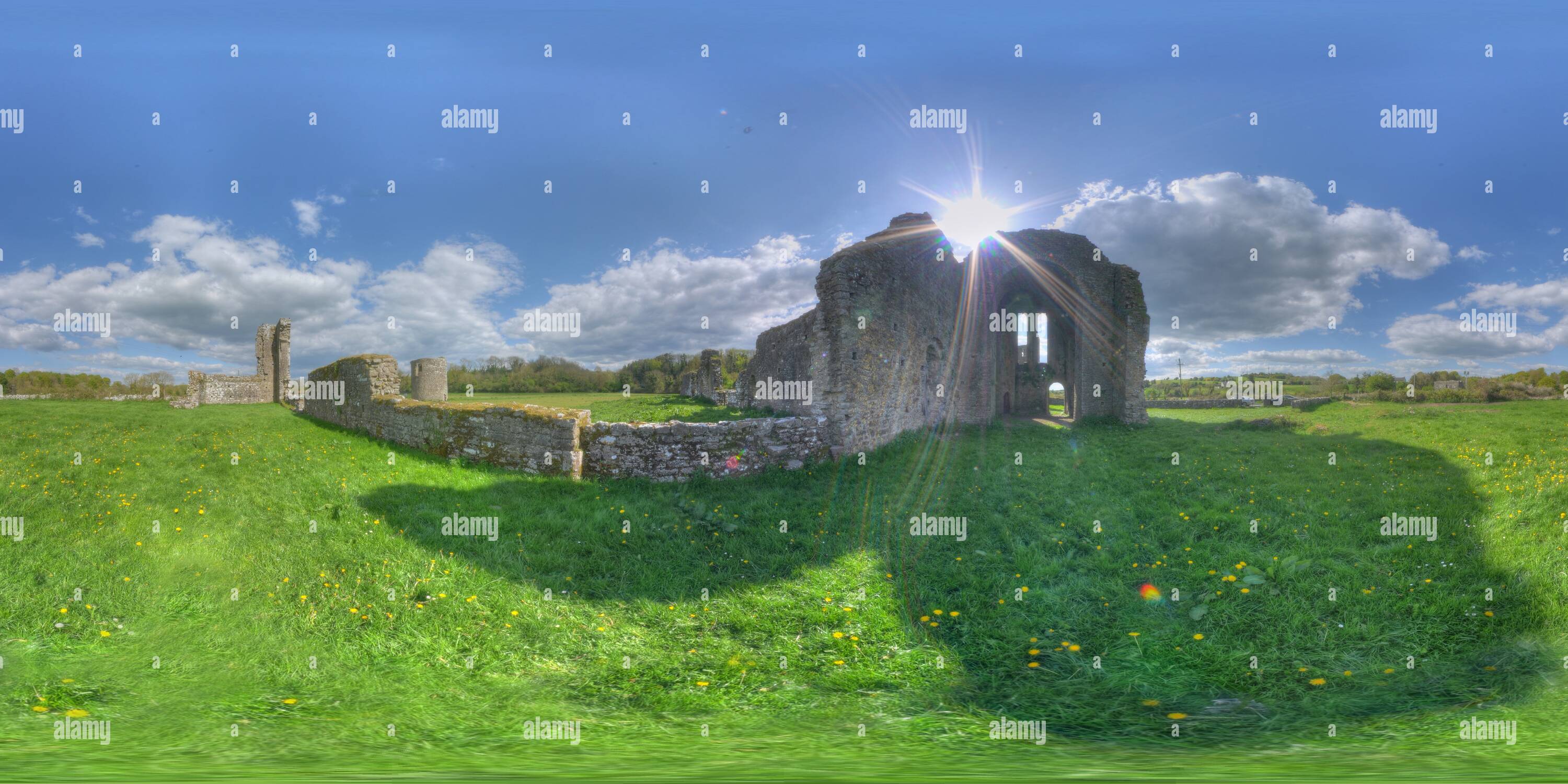 360° view of Ballybeg Priory and Columbarium - Alamy