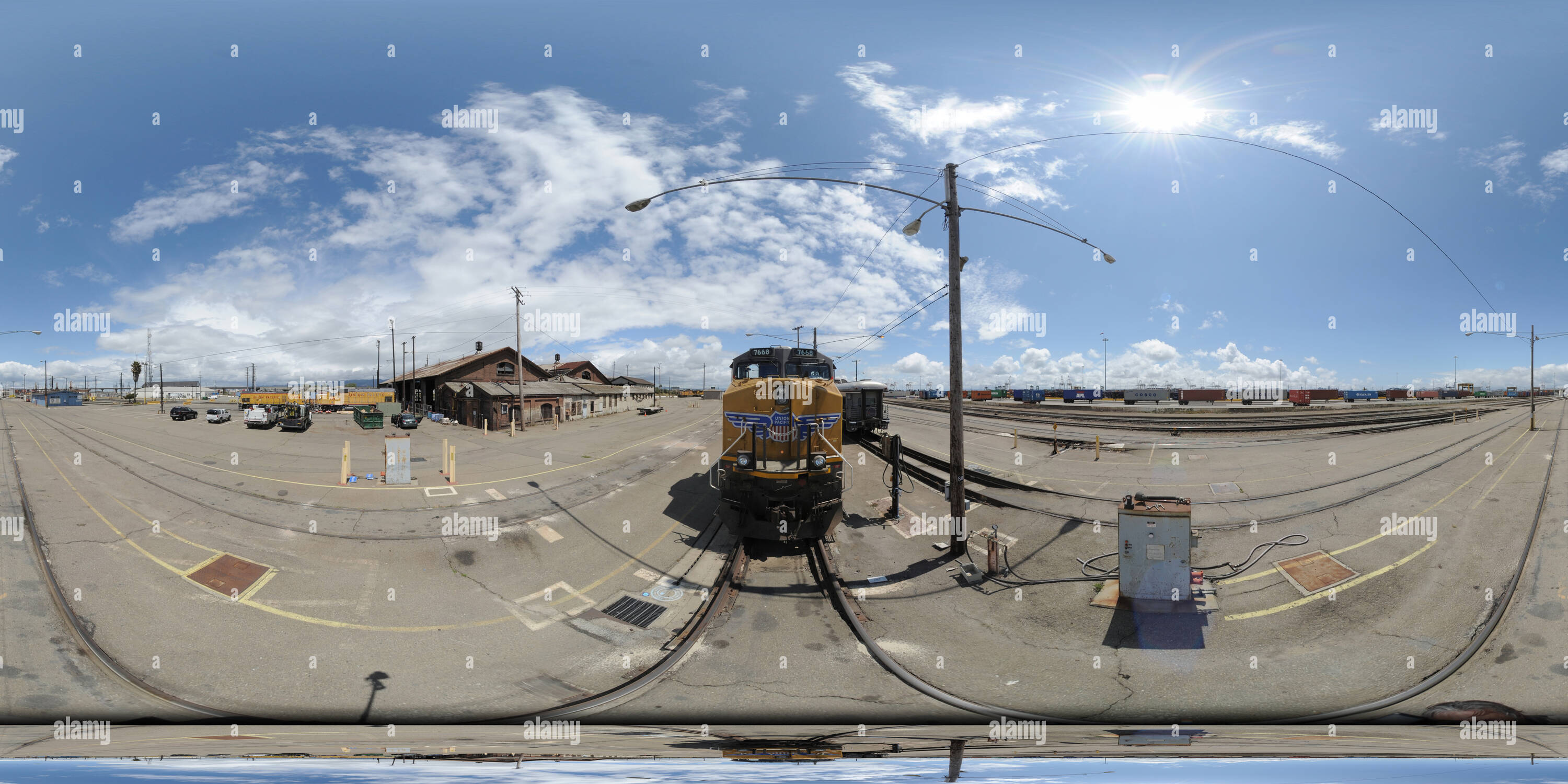 360° view of Union Pacific Flyer - Alamy