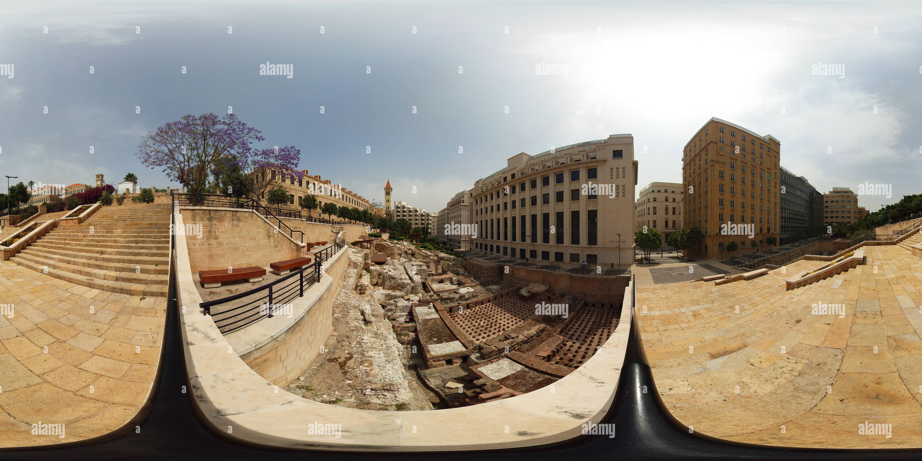 360° view of Beirut - Roman bath - Alamy