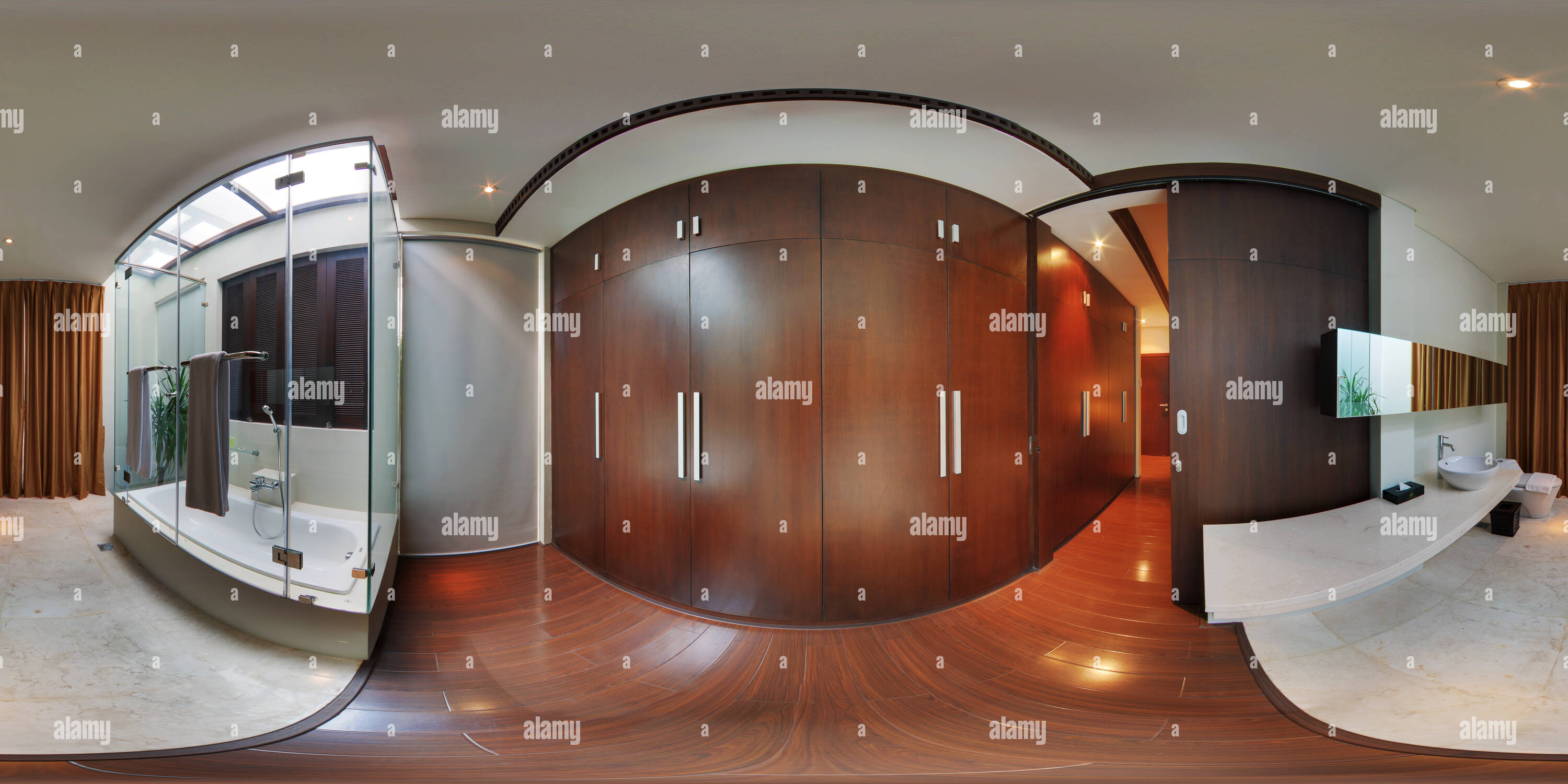 360° view of The Kuningan Suites Penthouse - Guest Bathroom - Alamy