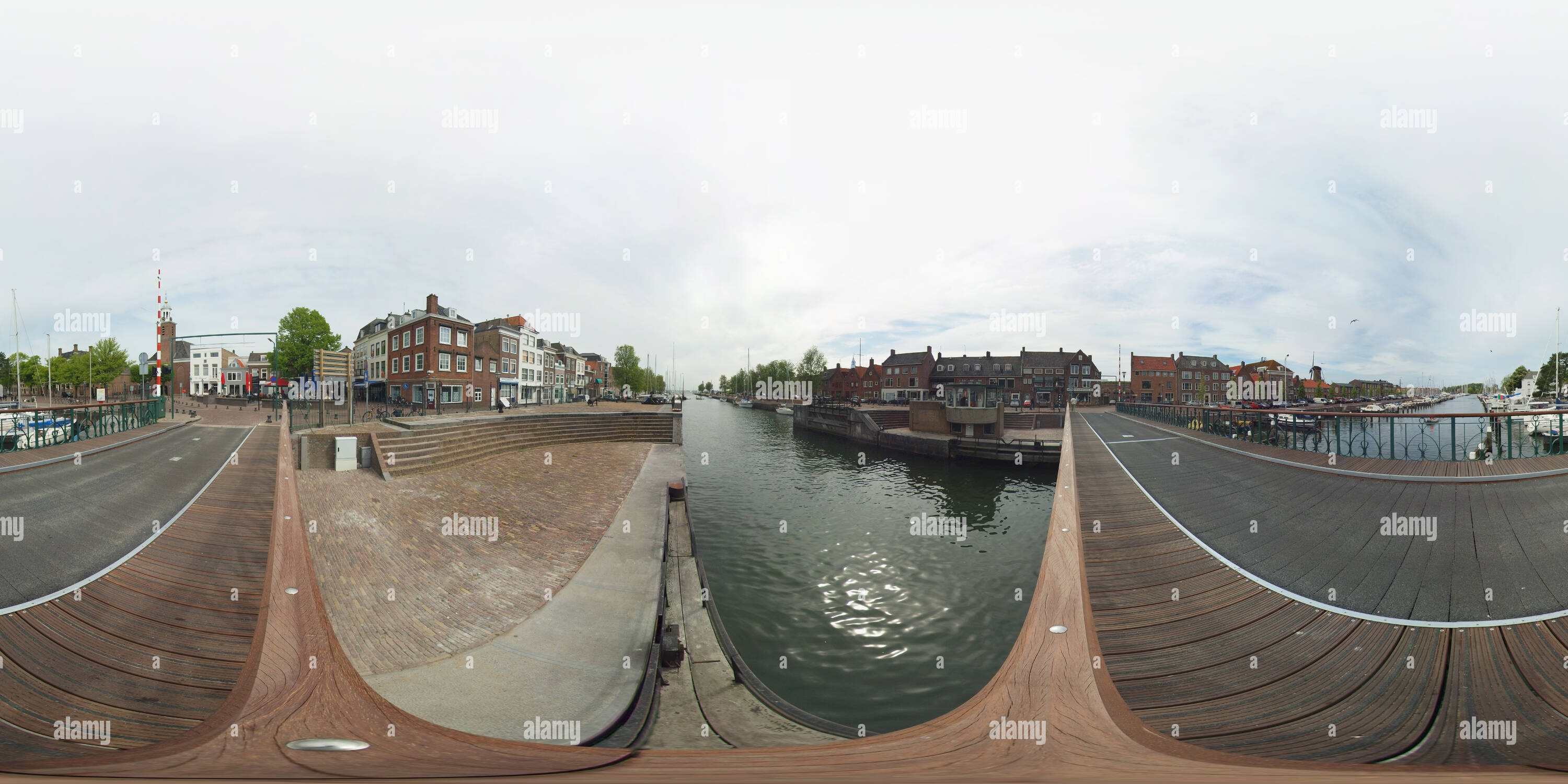 360° view of Hellevoetsluis, ingang haven - Alamy