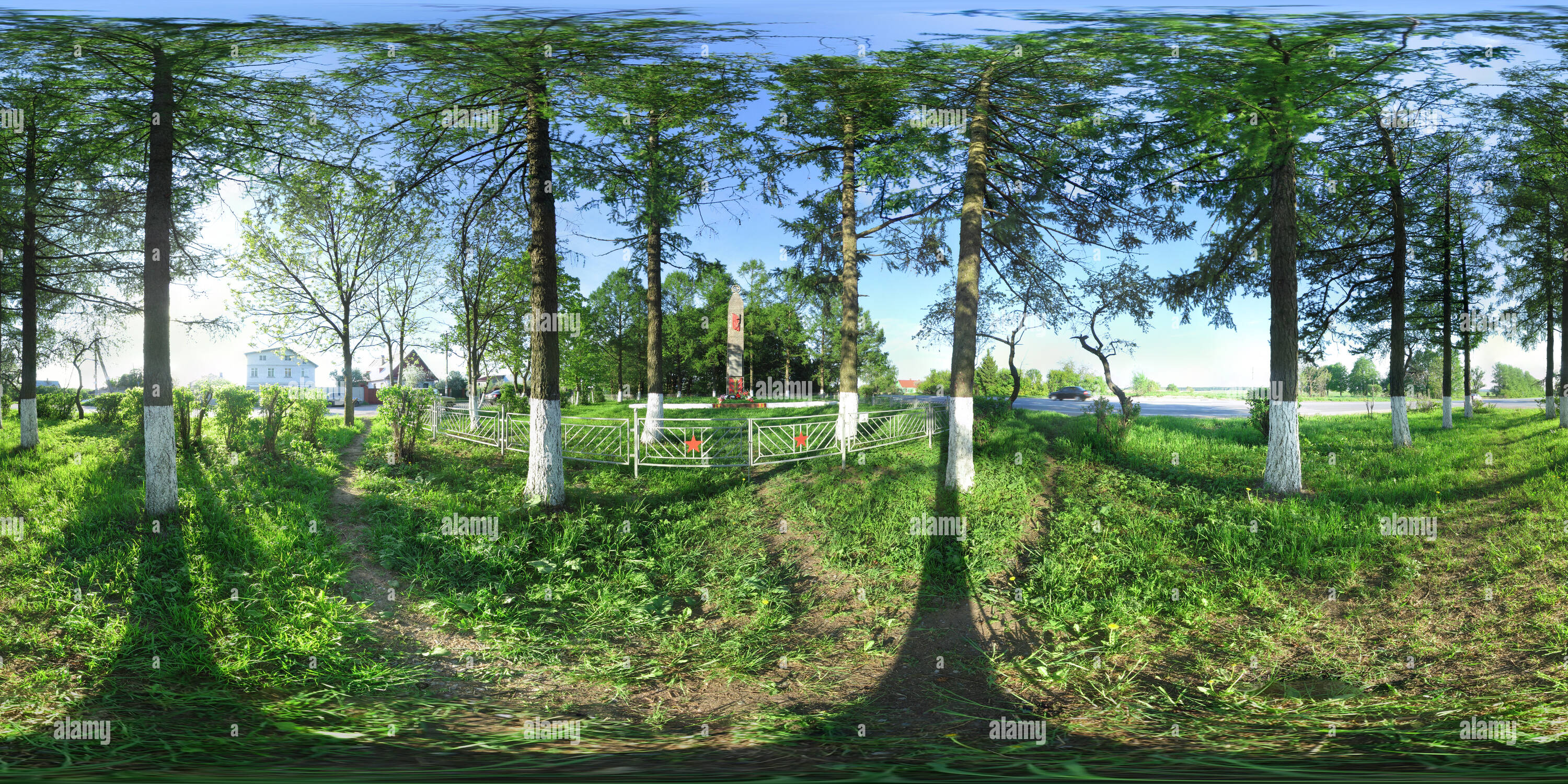 360° view of Obelisk in memory of soldiers 42 and 2nd Army - Alamy