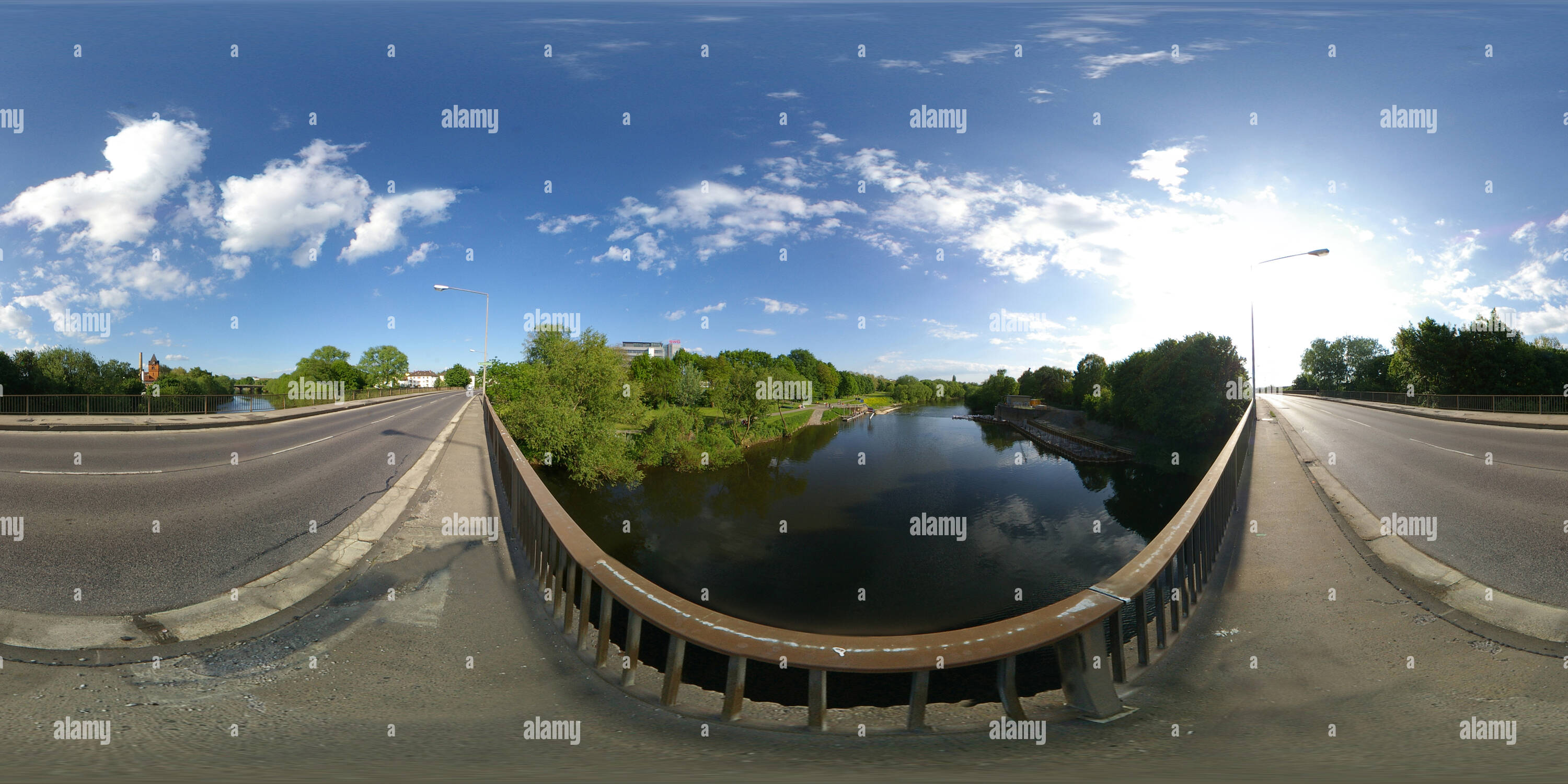 360° view of Bridge over the River Lahn, from Giessen direktion Wetzlar ...