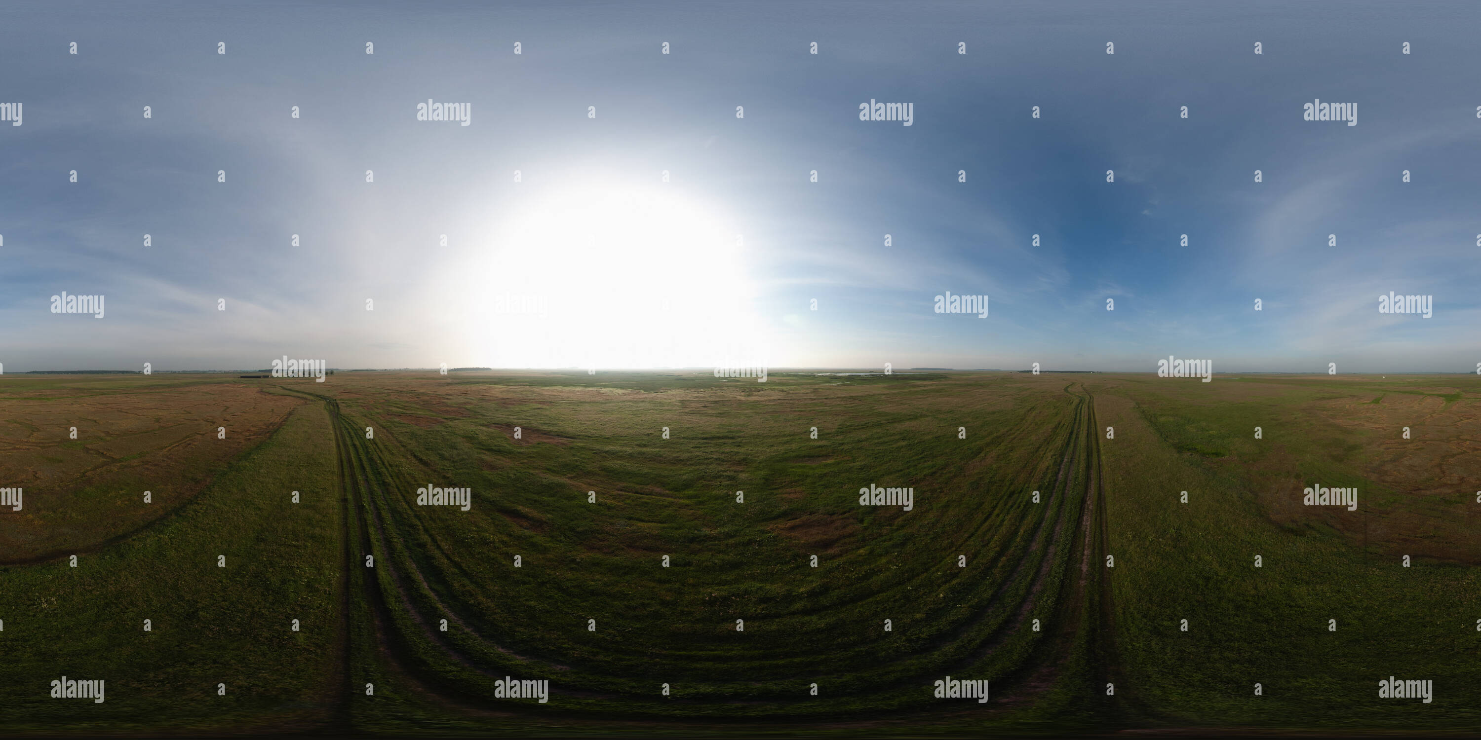 360° view of Hortobagyi Nemzeti Park Morning Panorama - Alamy