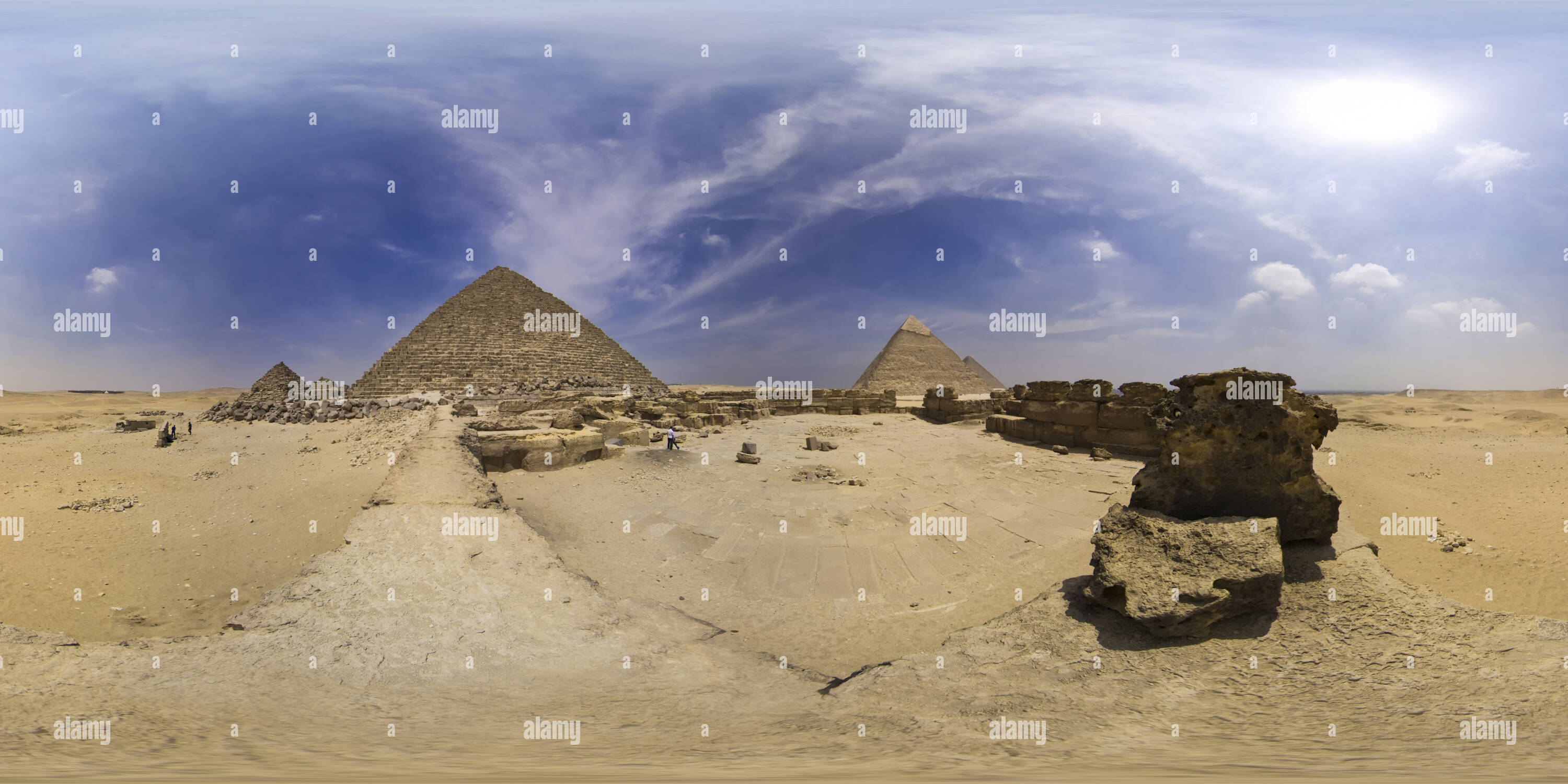 360° view of Great Pyramid Of Giza18, Pyramid of Mycerinus or Menkaure ...