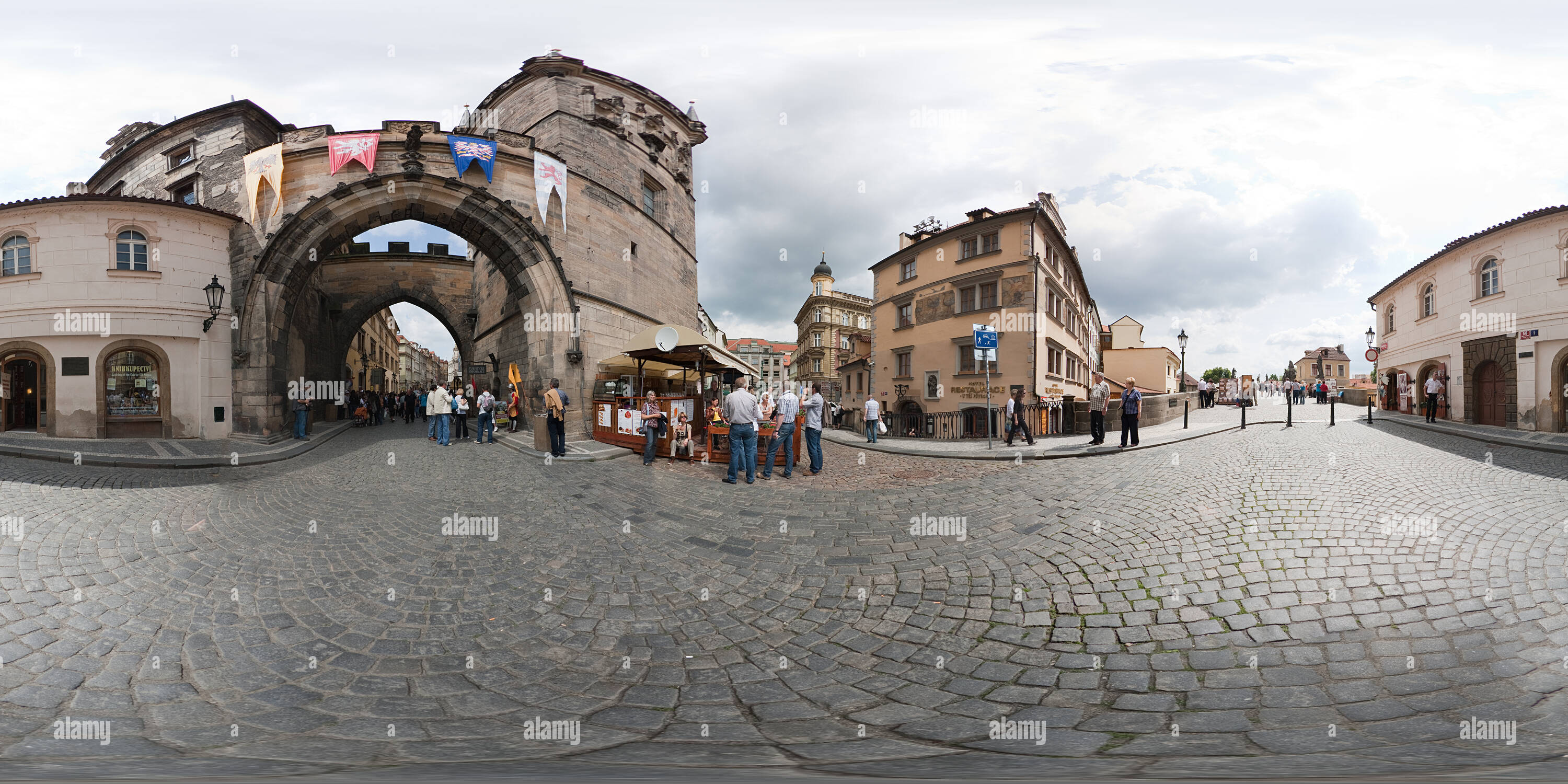 360° view of Malostranska Mostecka Gate - Alamy