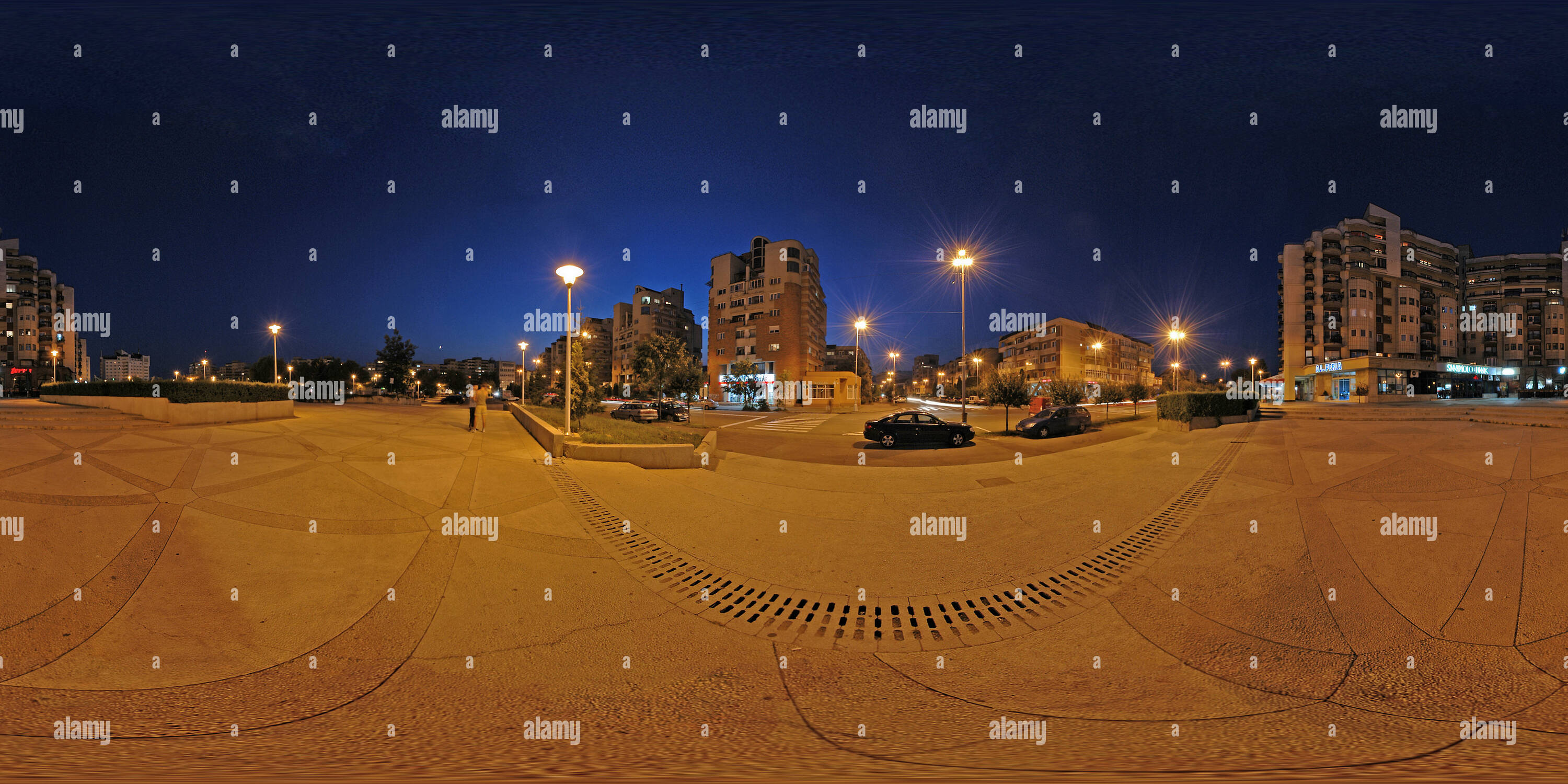 360° view of Progresului Street, Baia Mare, Romania - Alamy