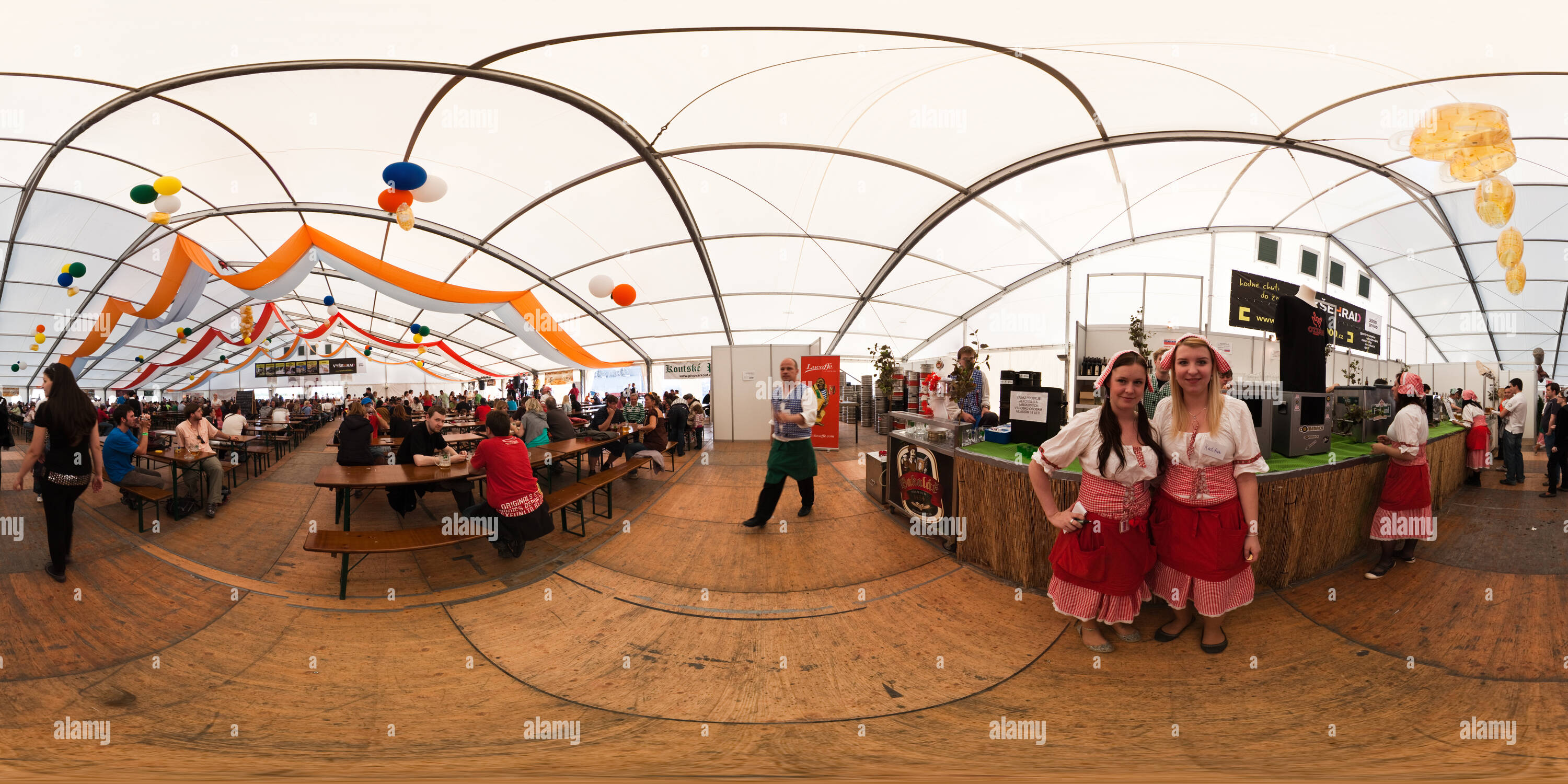 360° view of Servers in Tent 2 (Czech Beer Festival 2010 - Alamy