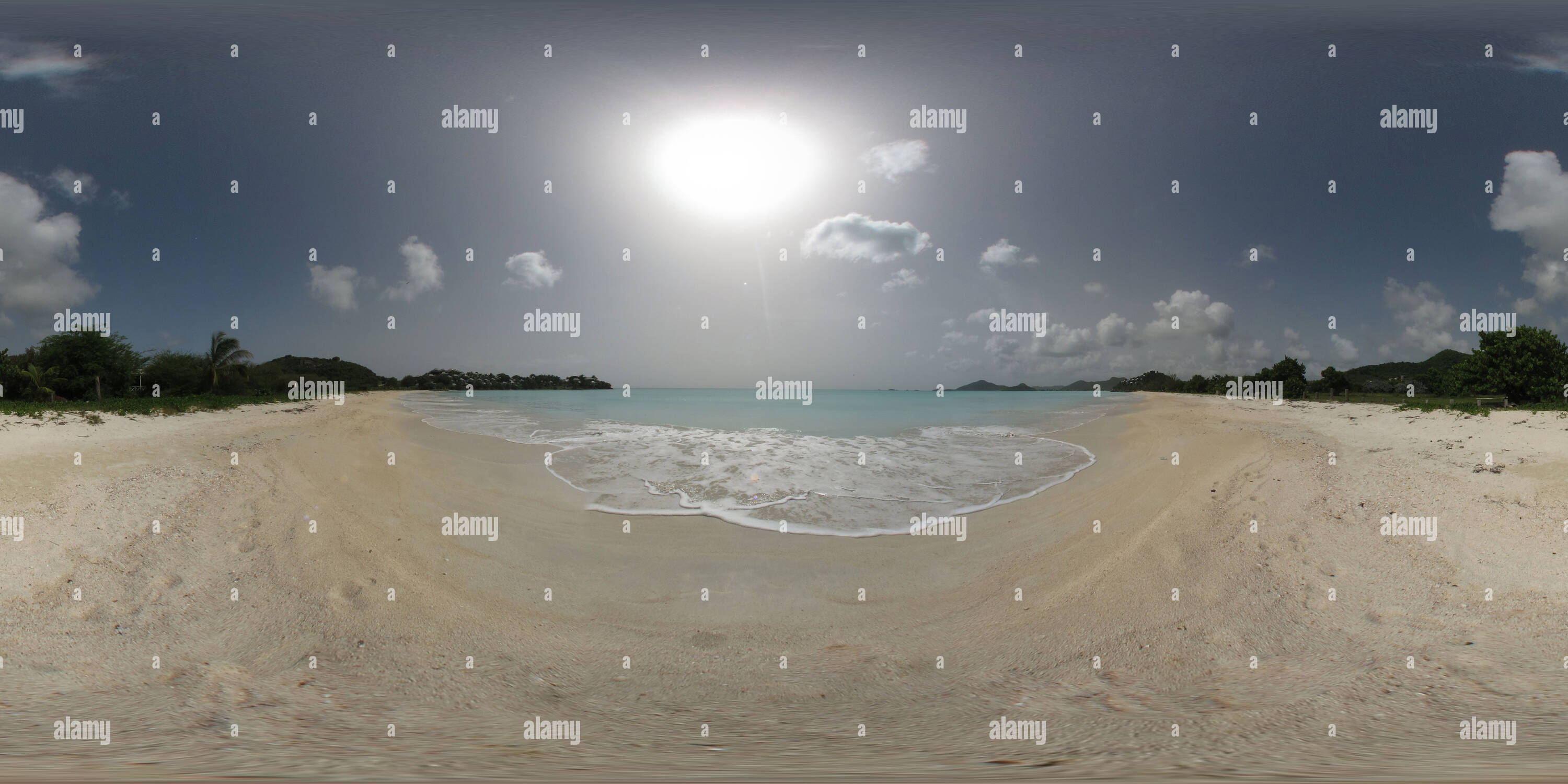360° view of Valley Church Beach Antigua - Alamy