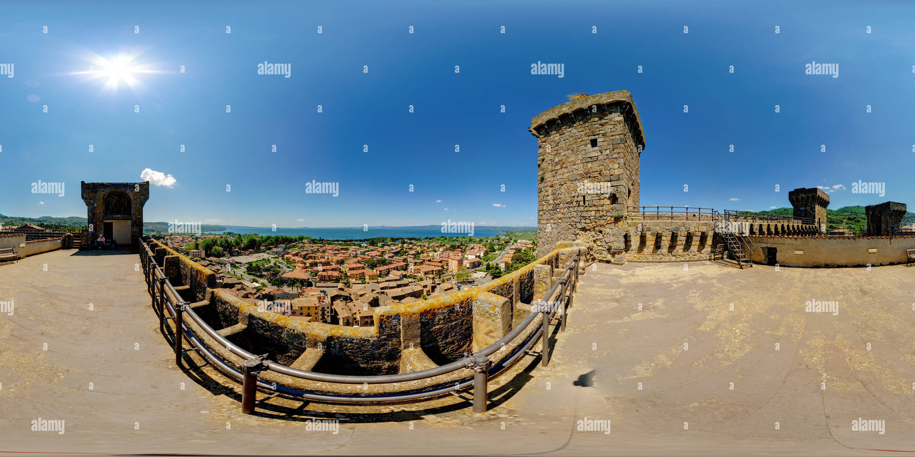 360° view of Bolsena - View from Rocca Monaldeschi - Alamy
