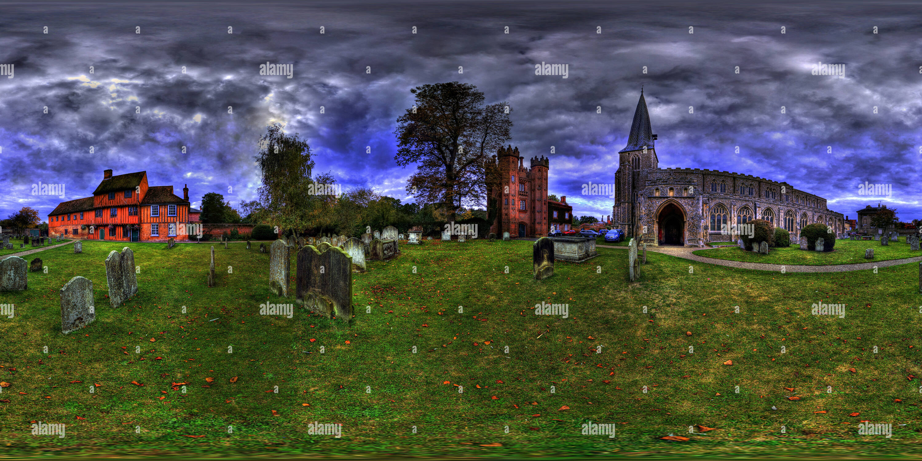 360° view of St Marys Church Hadleigh - Alamy
