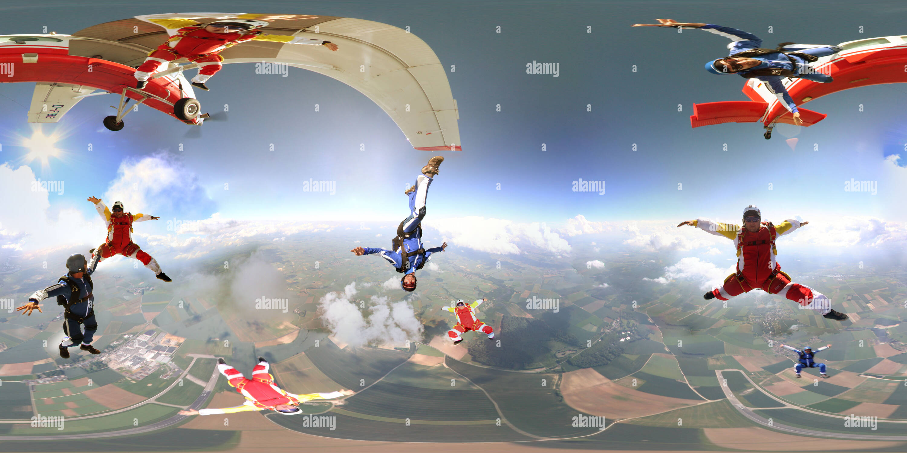 360° view of Free Fly Skydiving in Péronne - Alamy