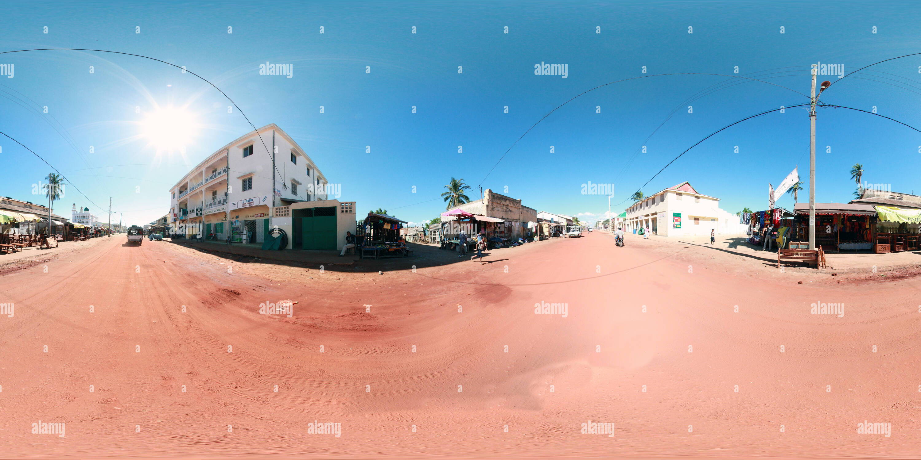 360° view of Main street of Morondava - Alamy