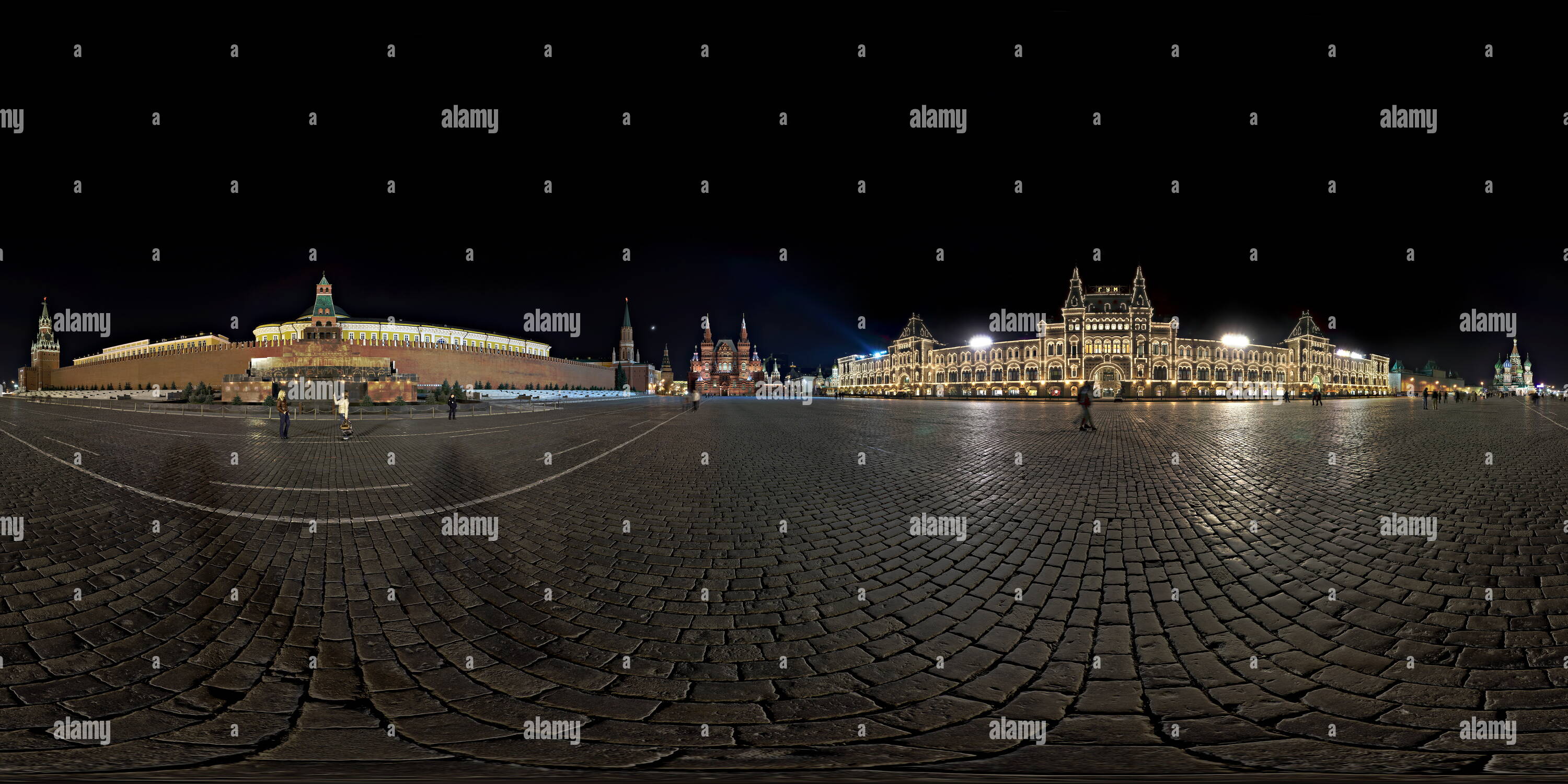 360° view of Red Square at Night - Alamy