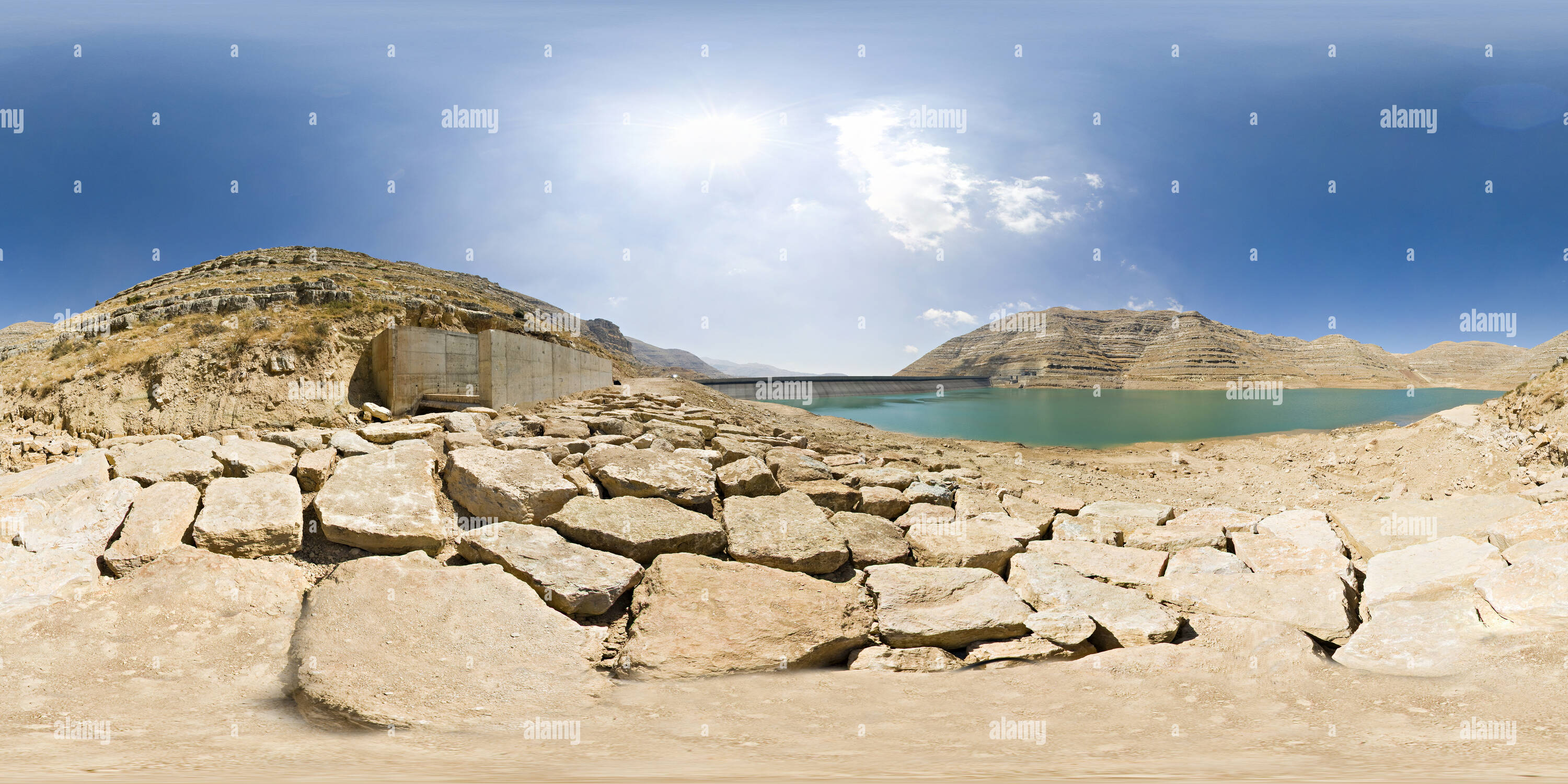 360° view of Chabrouh water barrier - Lebanon - Alamy