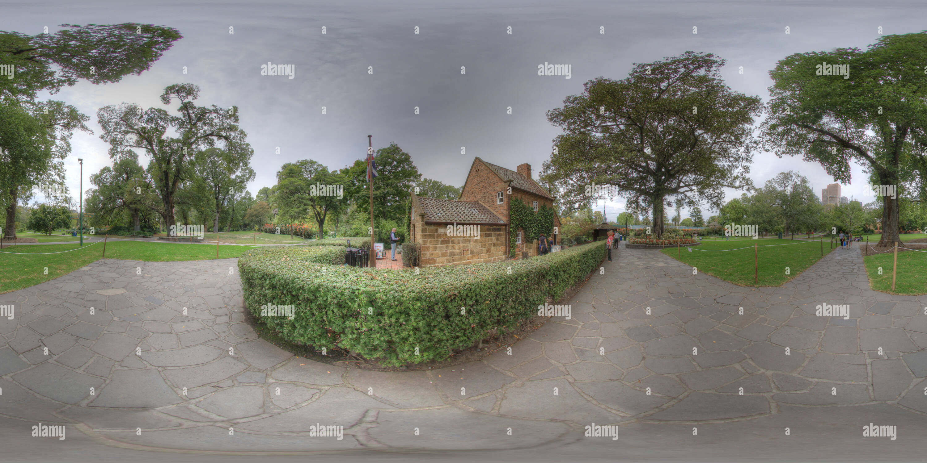 360° view of Captain Cooks Cottage - Alamy