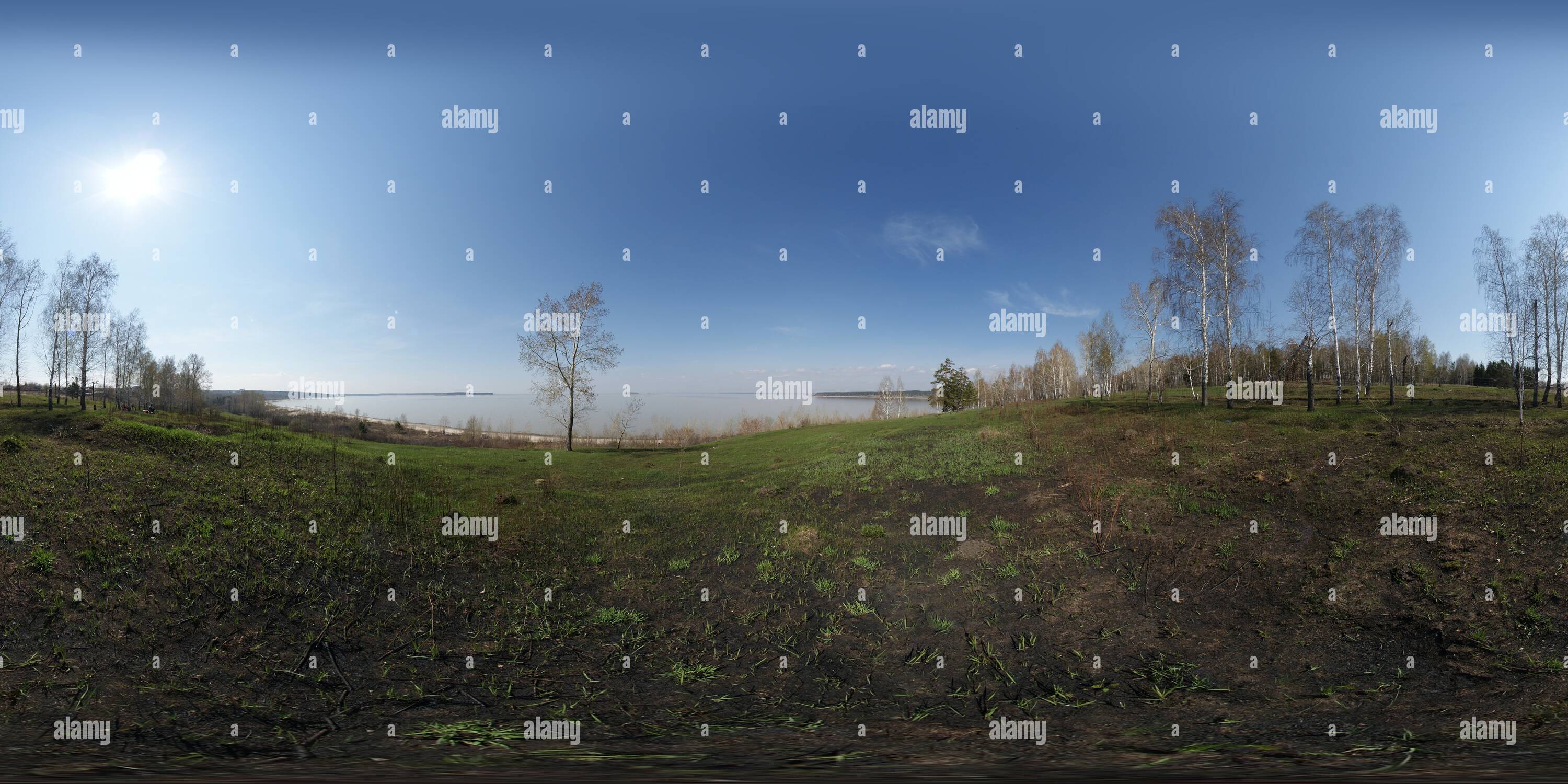 360° view of On the bank of the Ob sea. Novosibirsk - Alamy