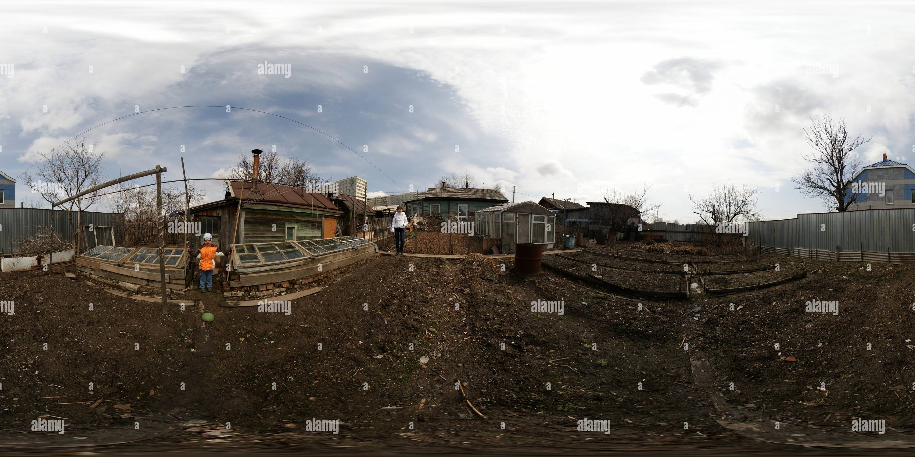 360° view of Garden in early spring. Khabarovsk. Russia - Alamy