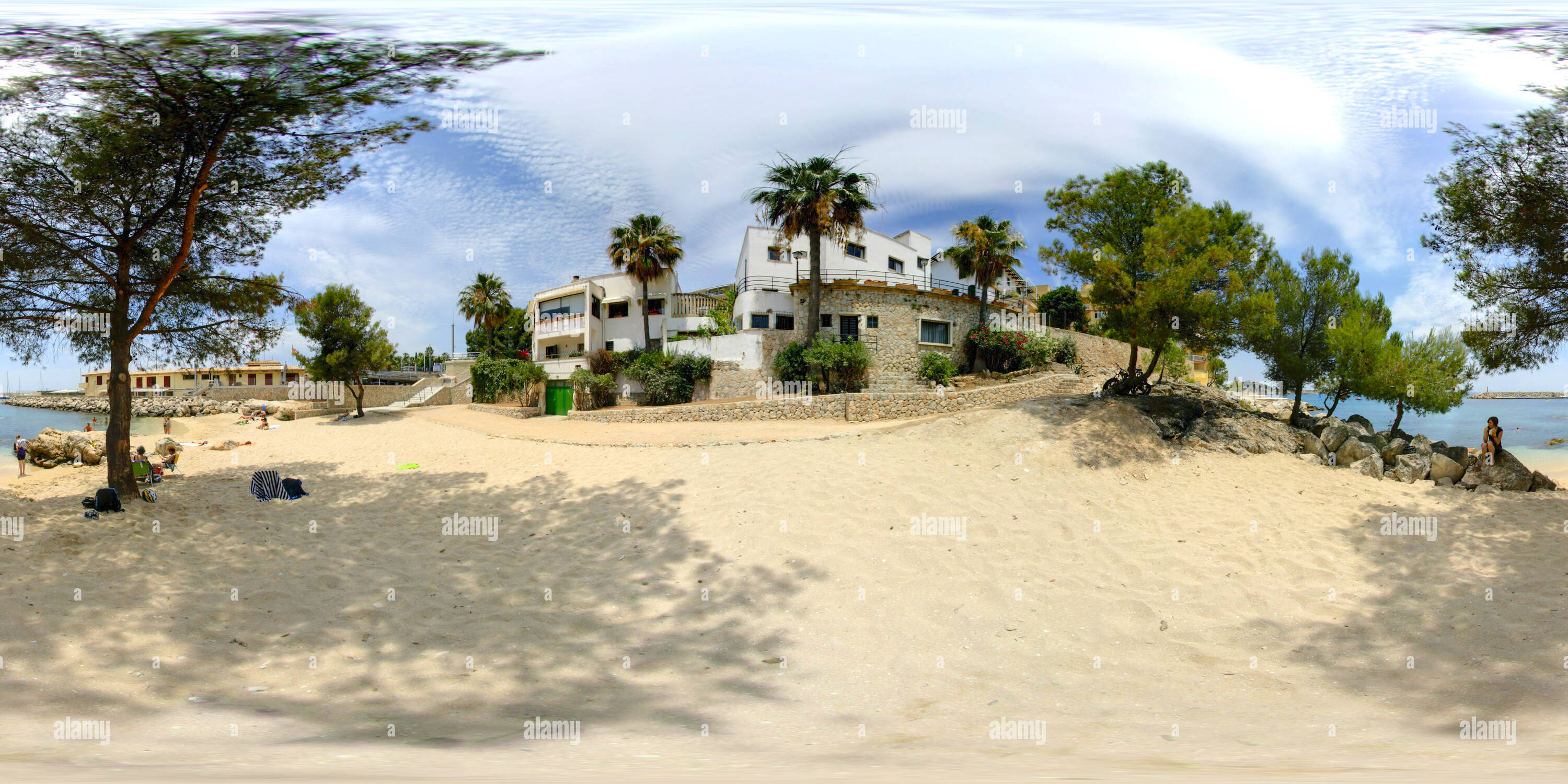 360° view of Cala nova beach - Alamy
