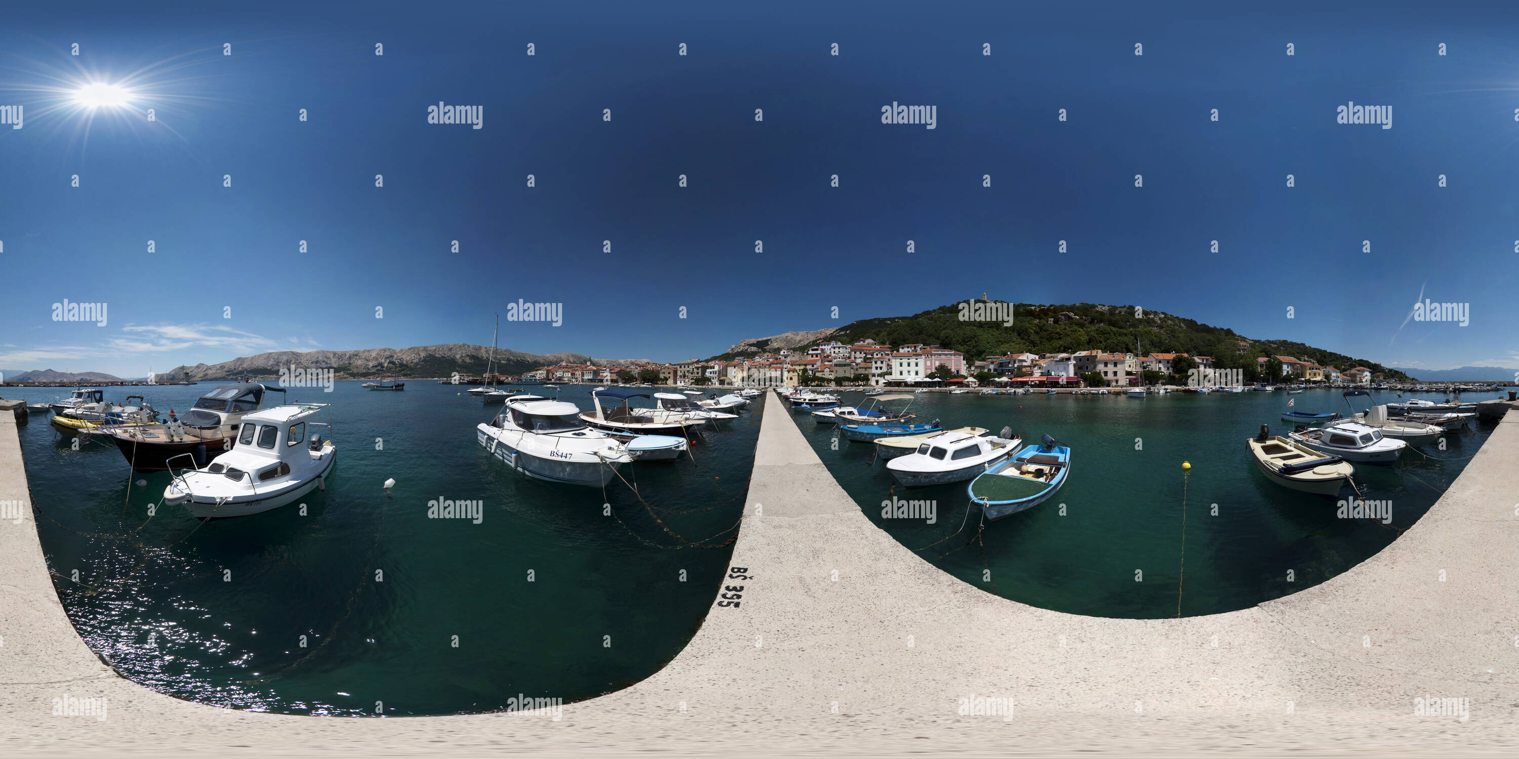 360° view of Landing stage for yachts and boats - Alamy