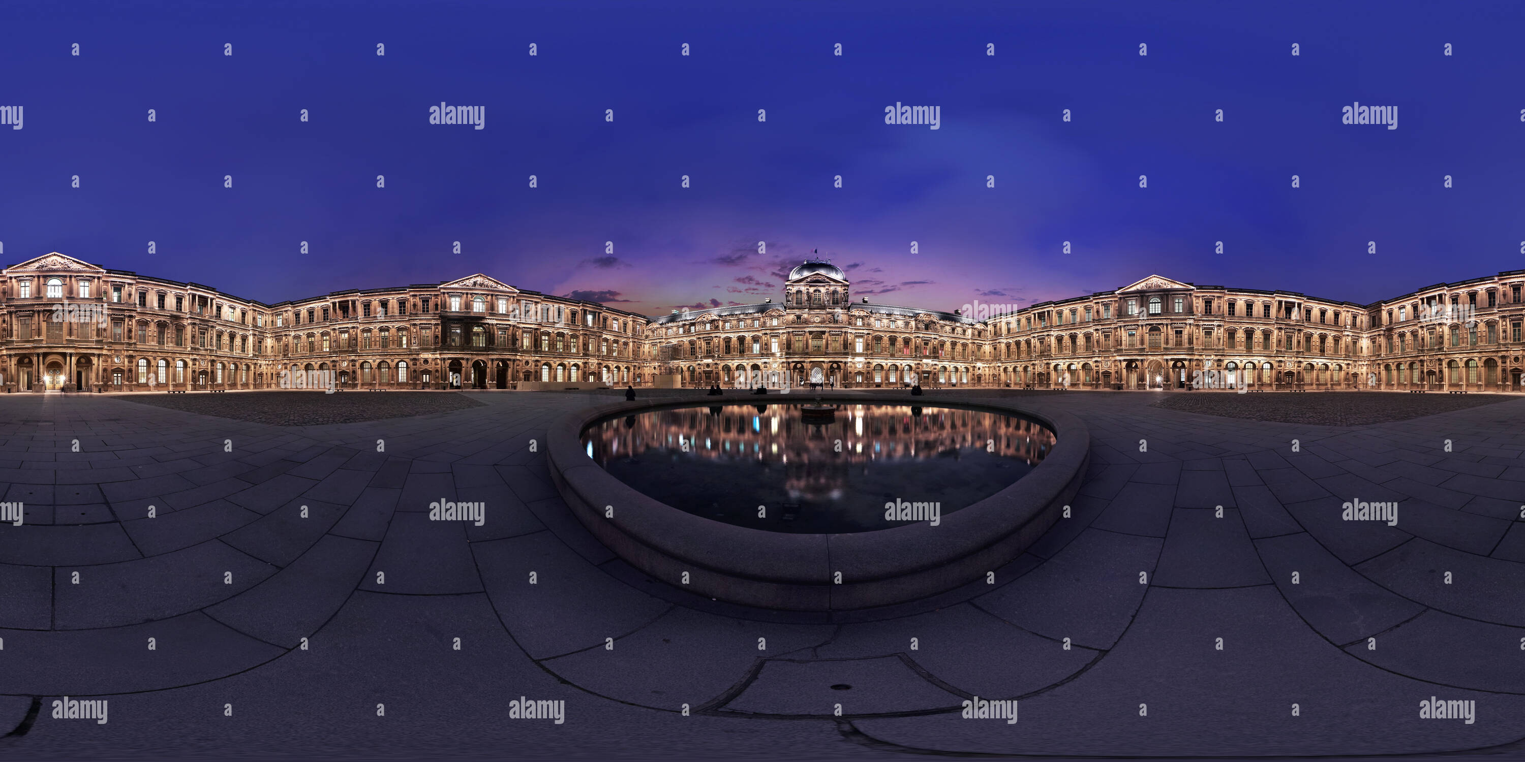360° view of Louvre Inner Court - Alamy