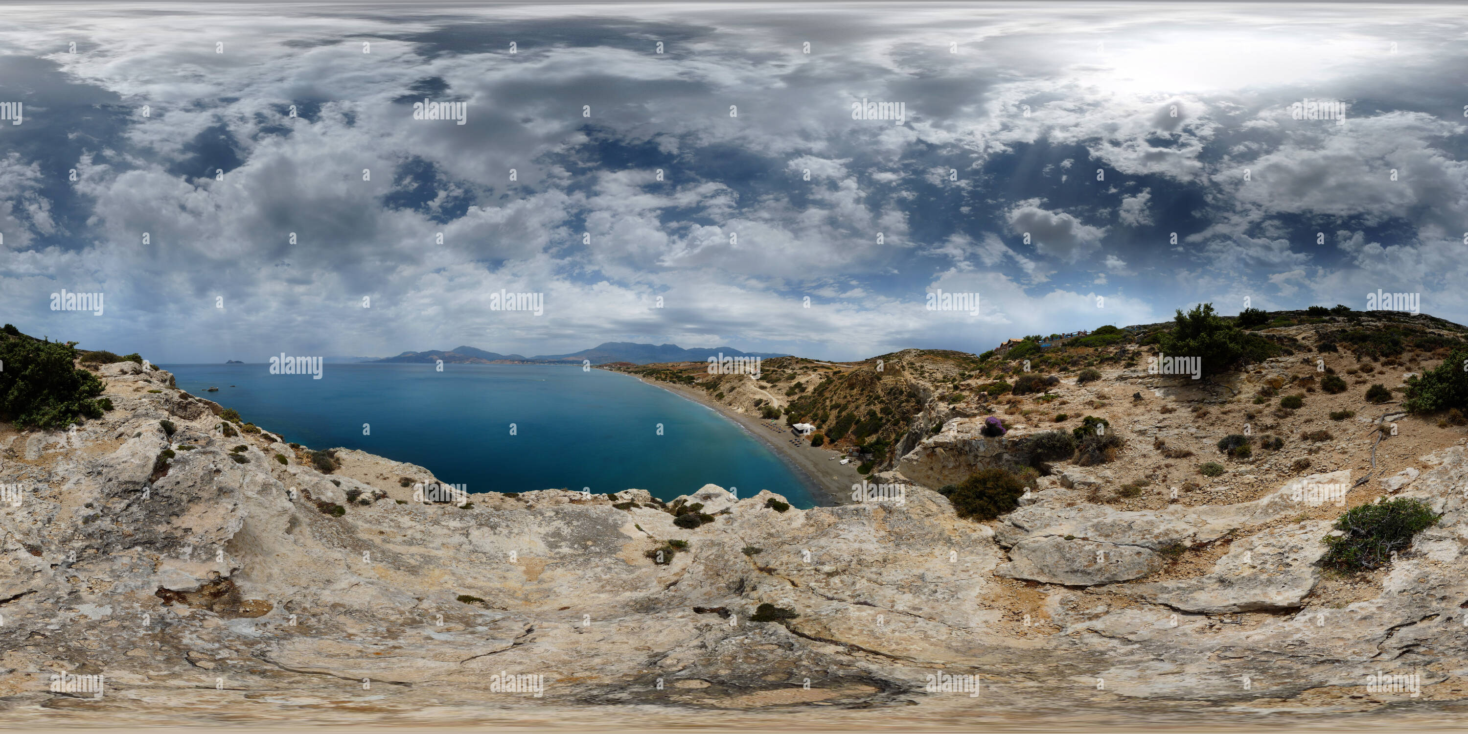 360° view of View To Kommos Beach - Alamy