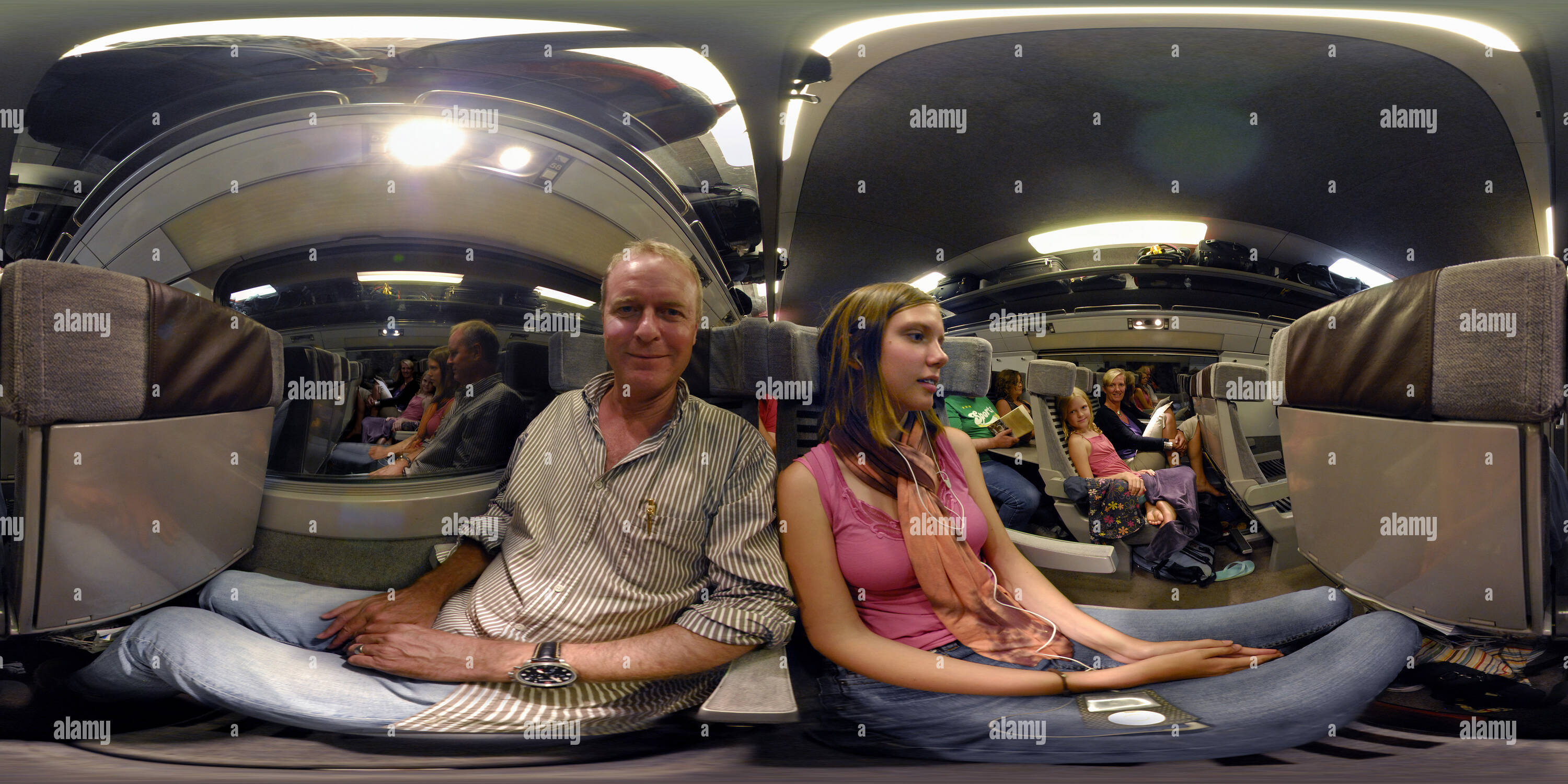 360° view of Train Interior. Channel Tunnel - Alamy