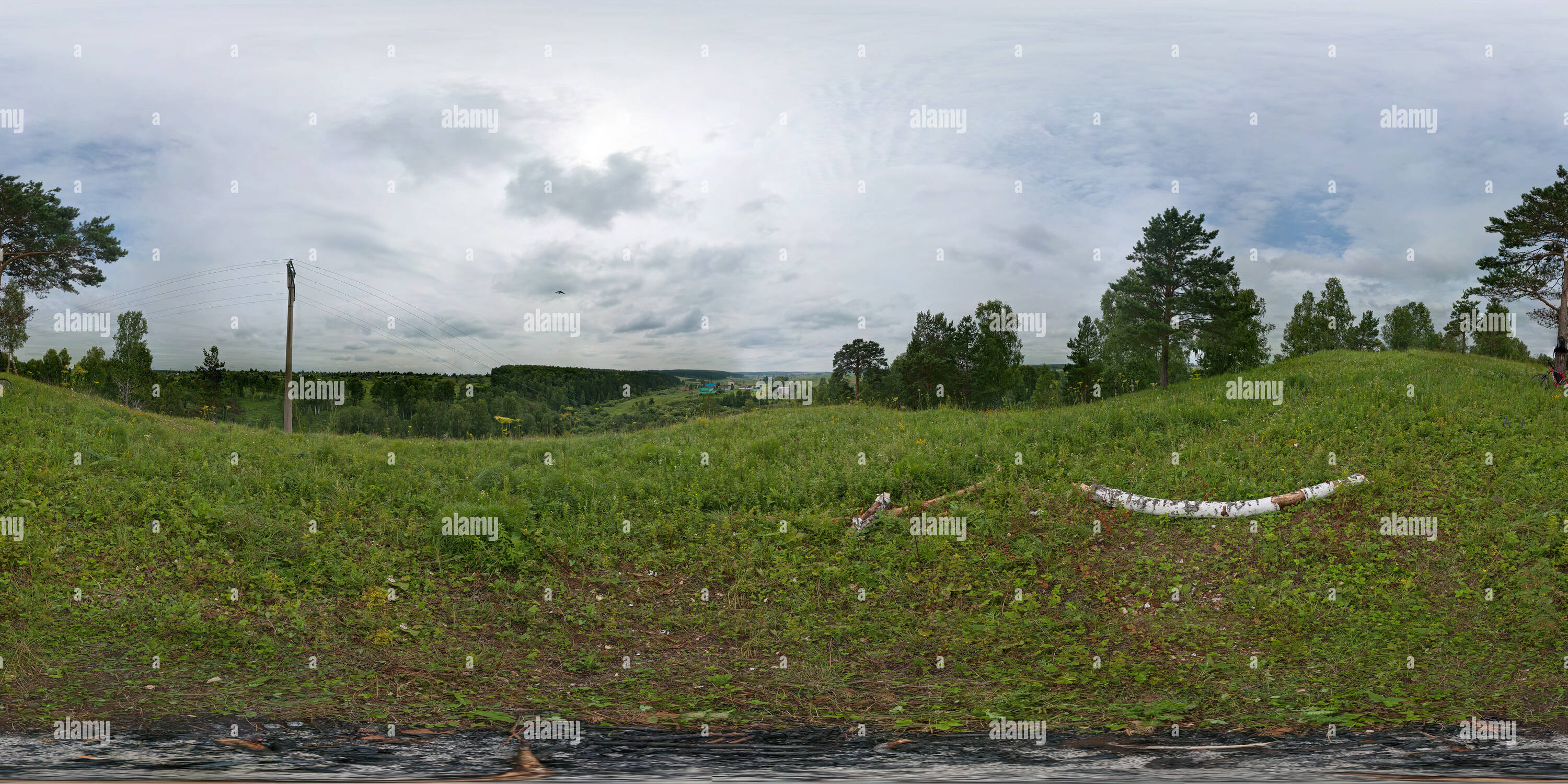360° view of View from a hill, july 2010 - Alamy