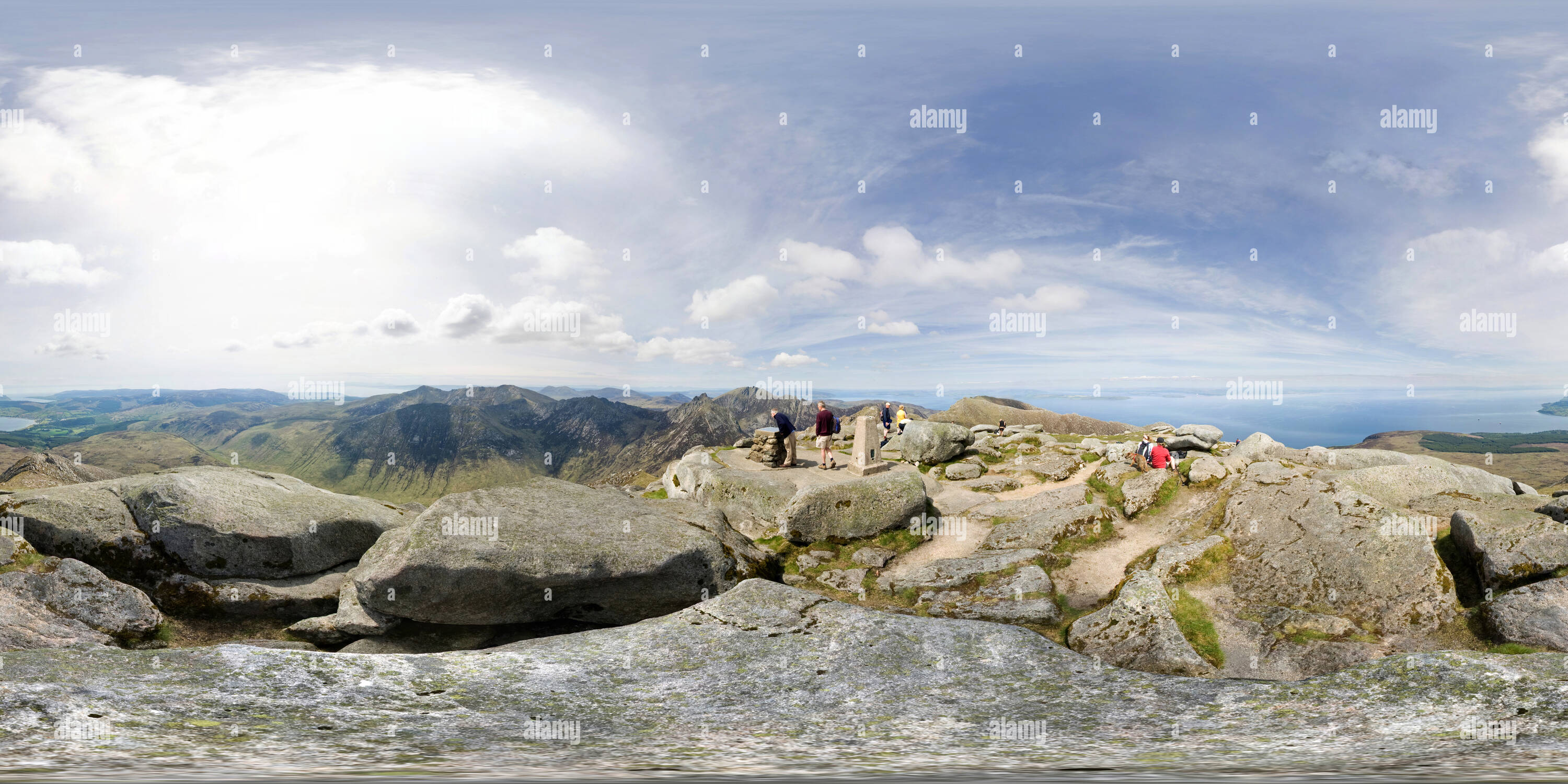 360° view of Goatfell Summit - Isle of Arran - Alamy
