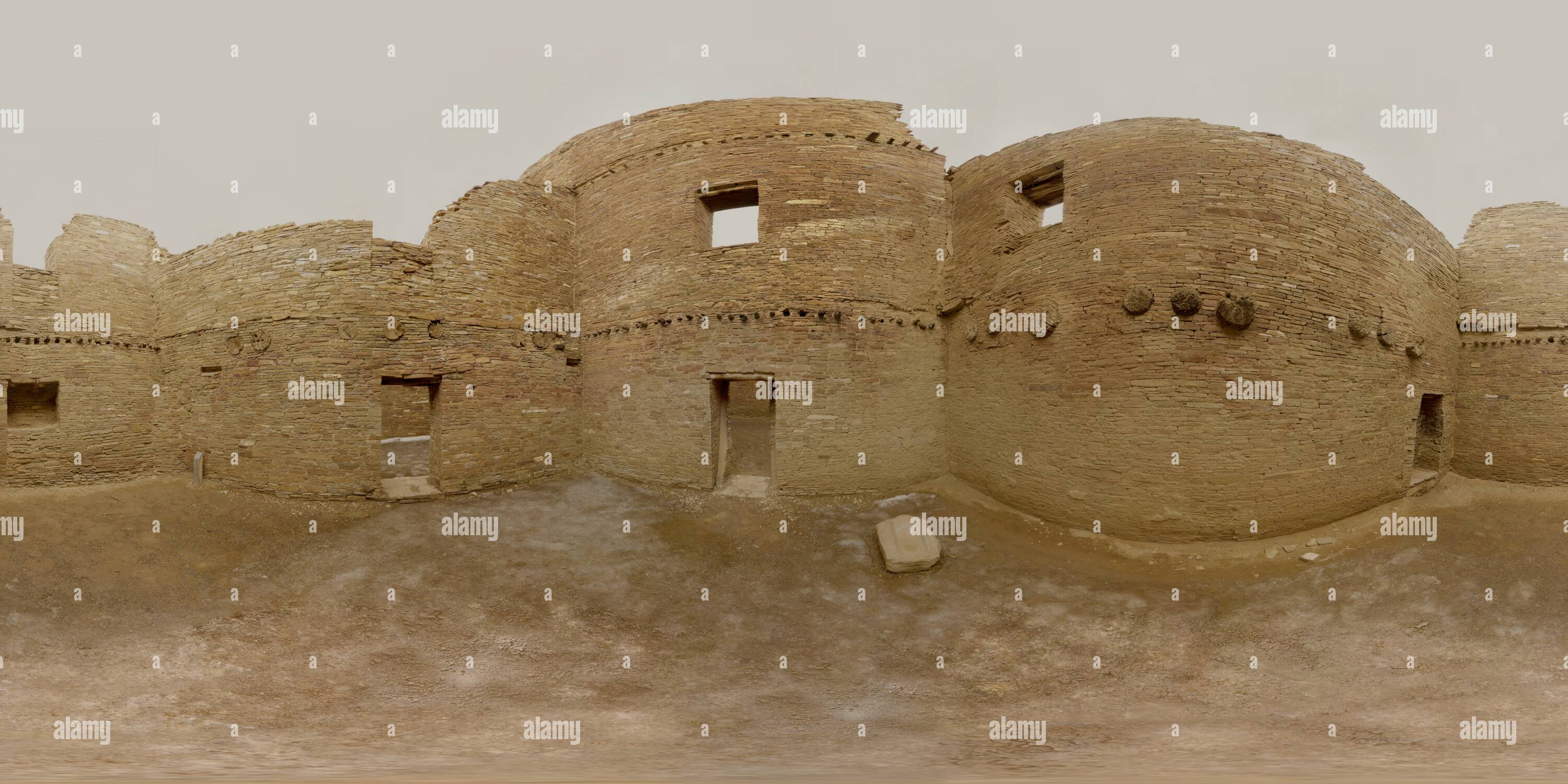 360° view of Pueblo Bonito, Chaco Canyon - Alamy